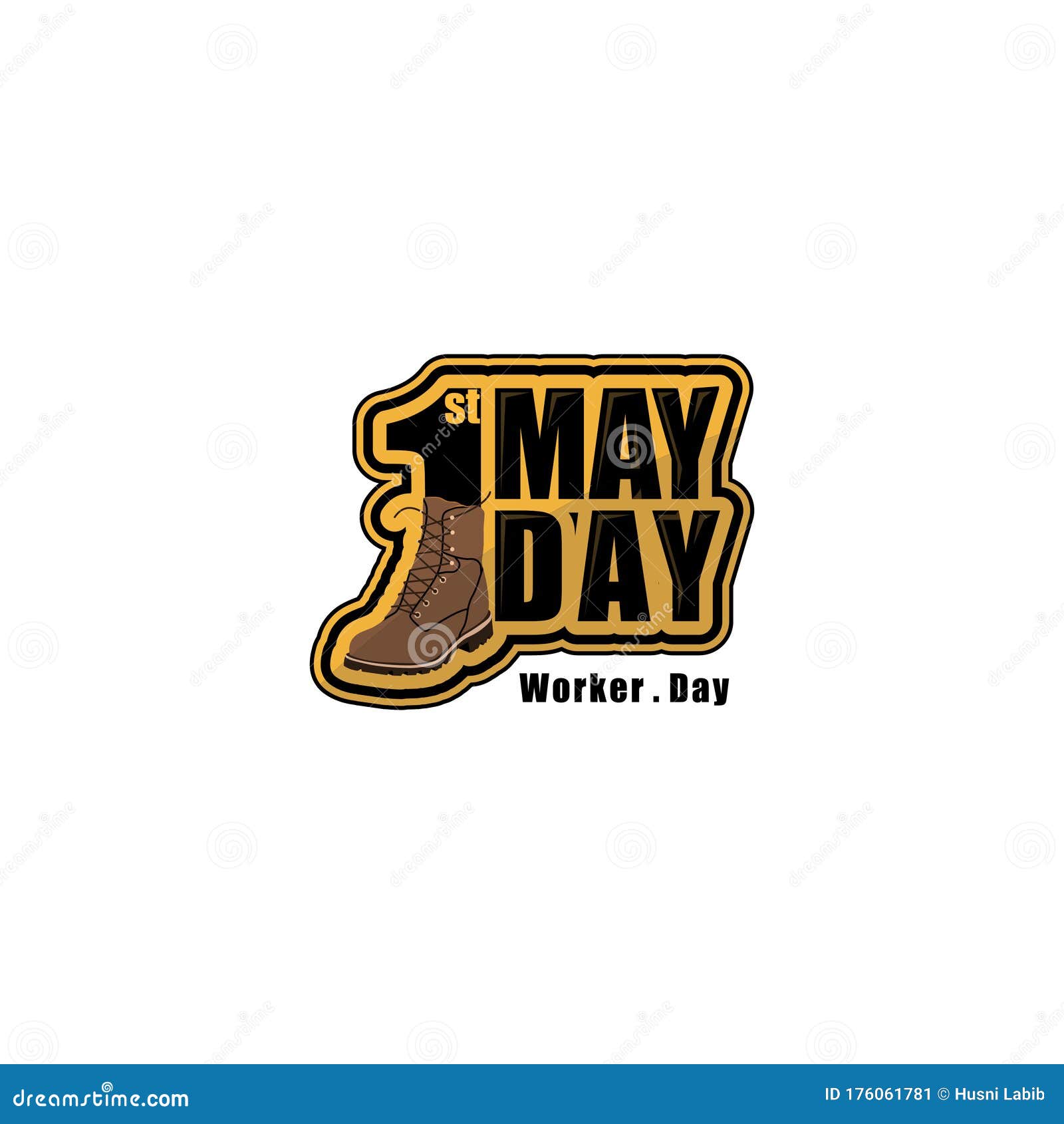 Typography Design for Mayday Stock Vector - Illustration of shoes ...