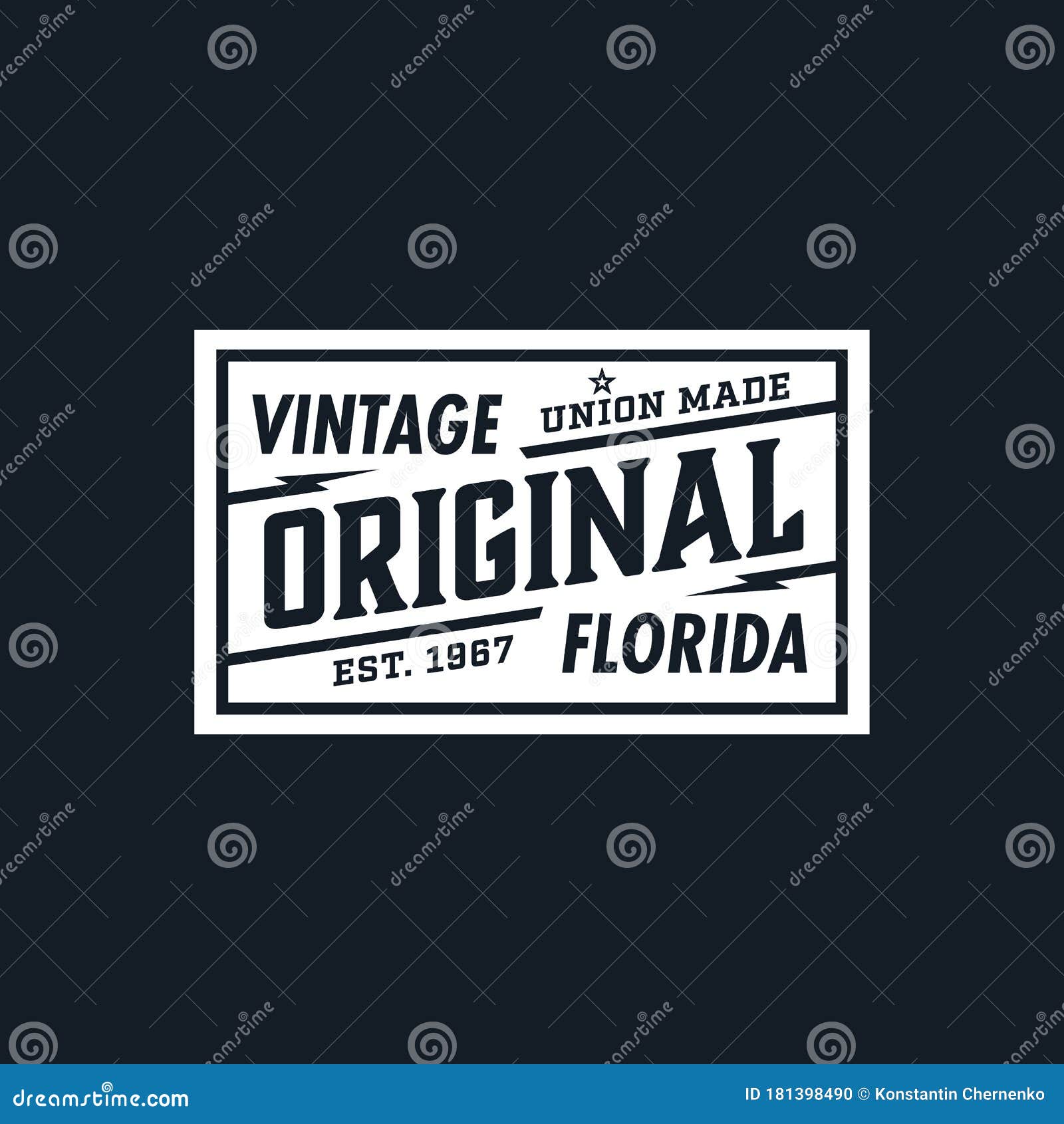 Typography Design Square Label Template. Vector Illustration Stock ...