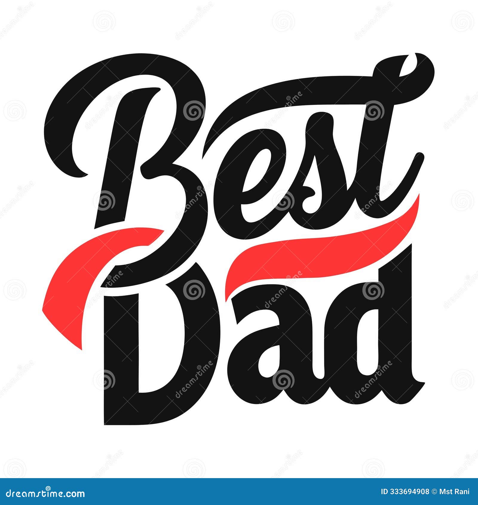 A Typography Design of the Word Best Dad Stock Illustration ...
