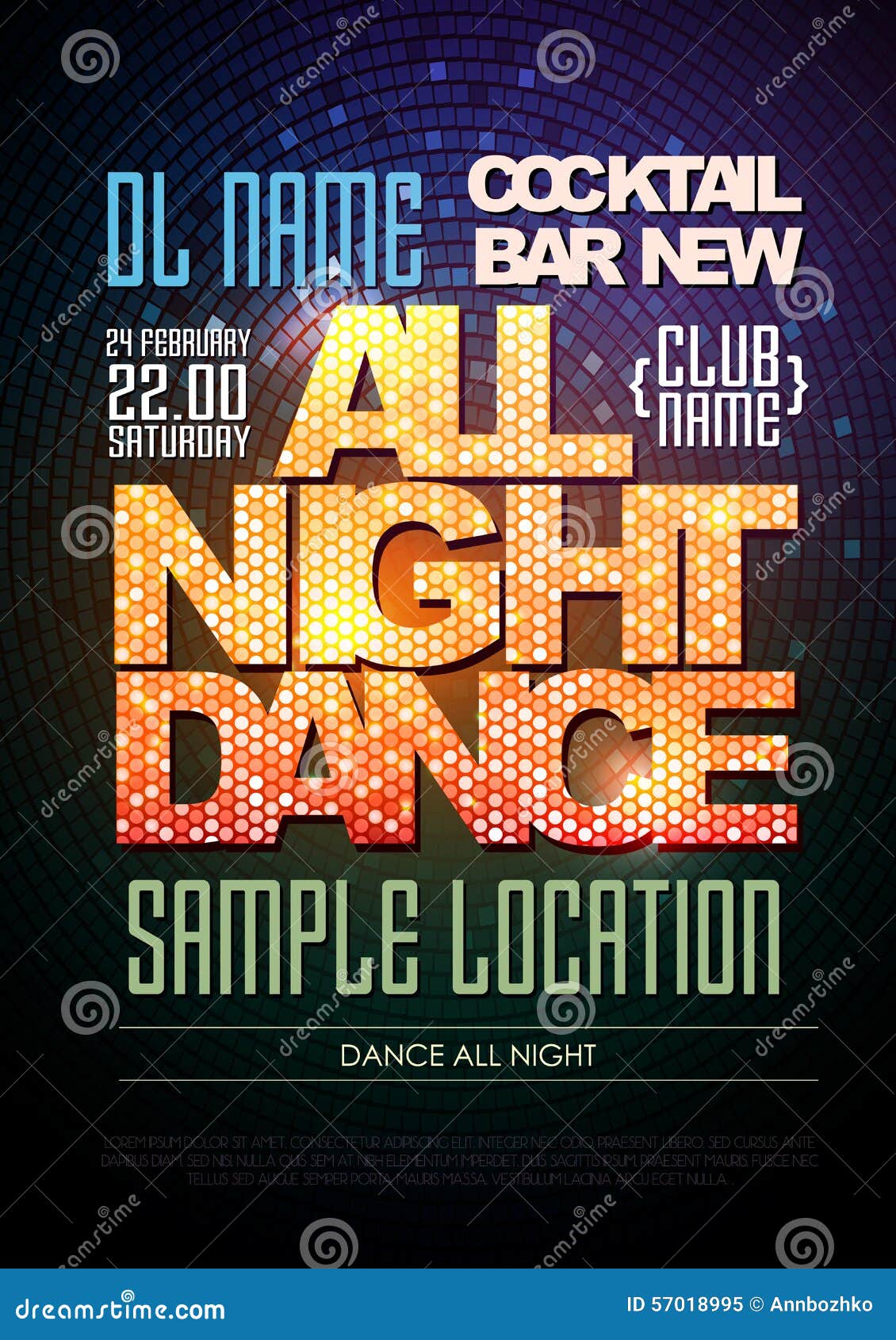 Disco Background All Night Dance Stock Illustrations – 146 Disco ...