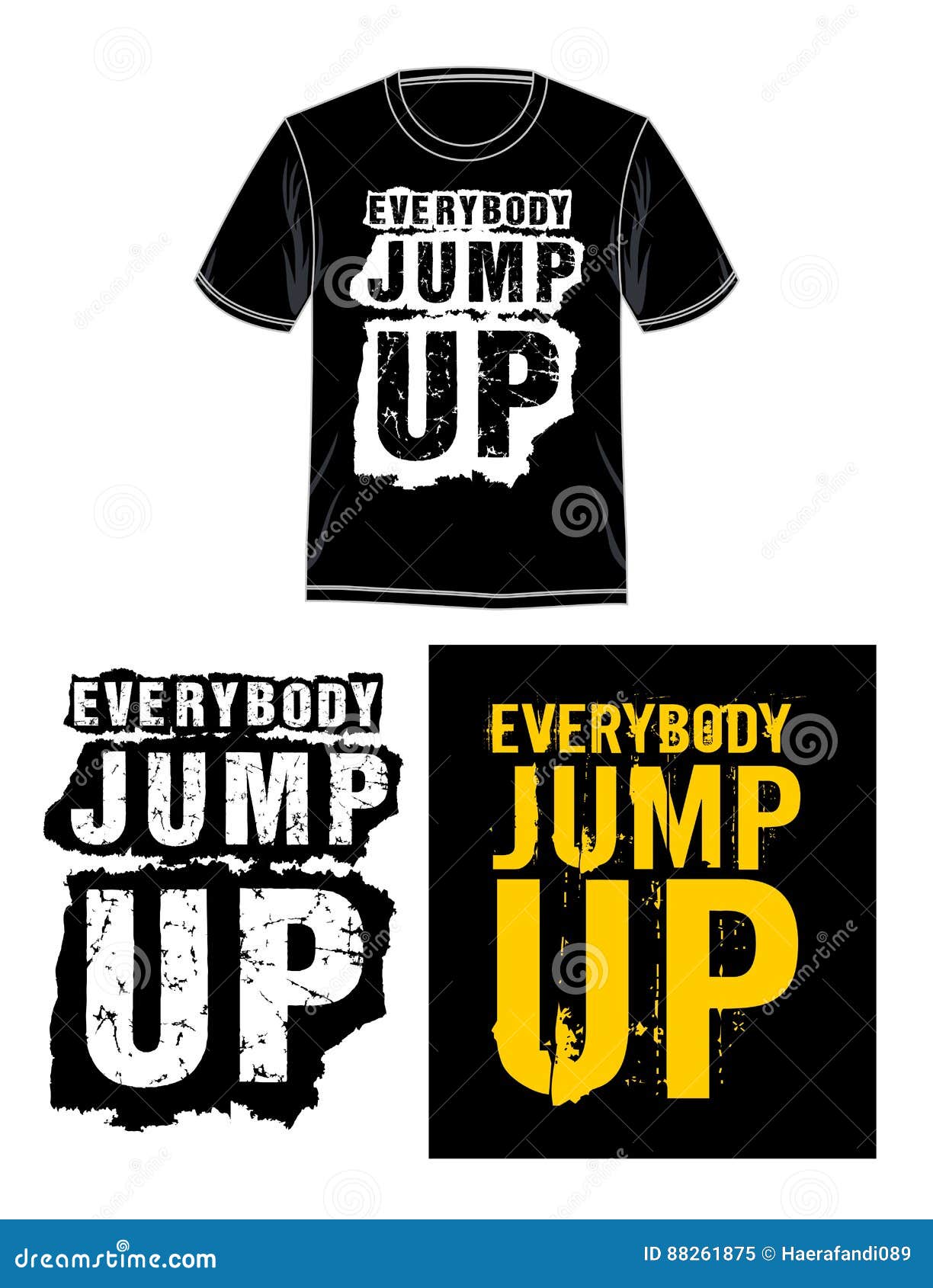 Typography Everybody Jump Up , Vector. Stock Vector - Illustration of ...