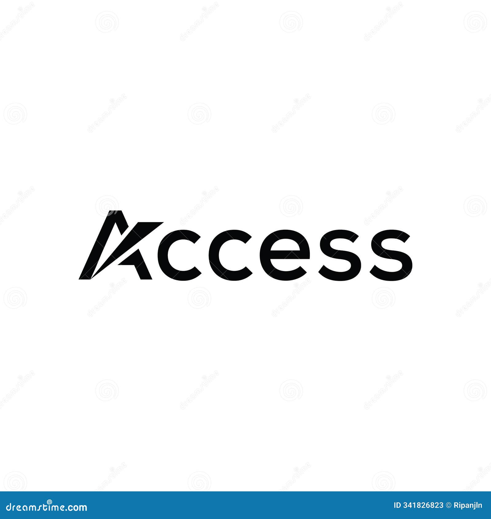 Typography Font Access Logo Design Stock Illustration - Illustration of ...