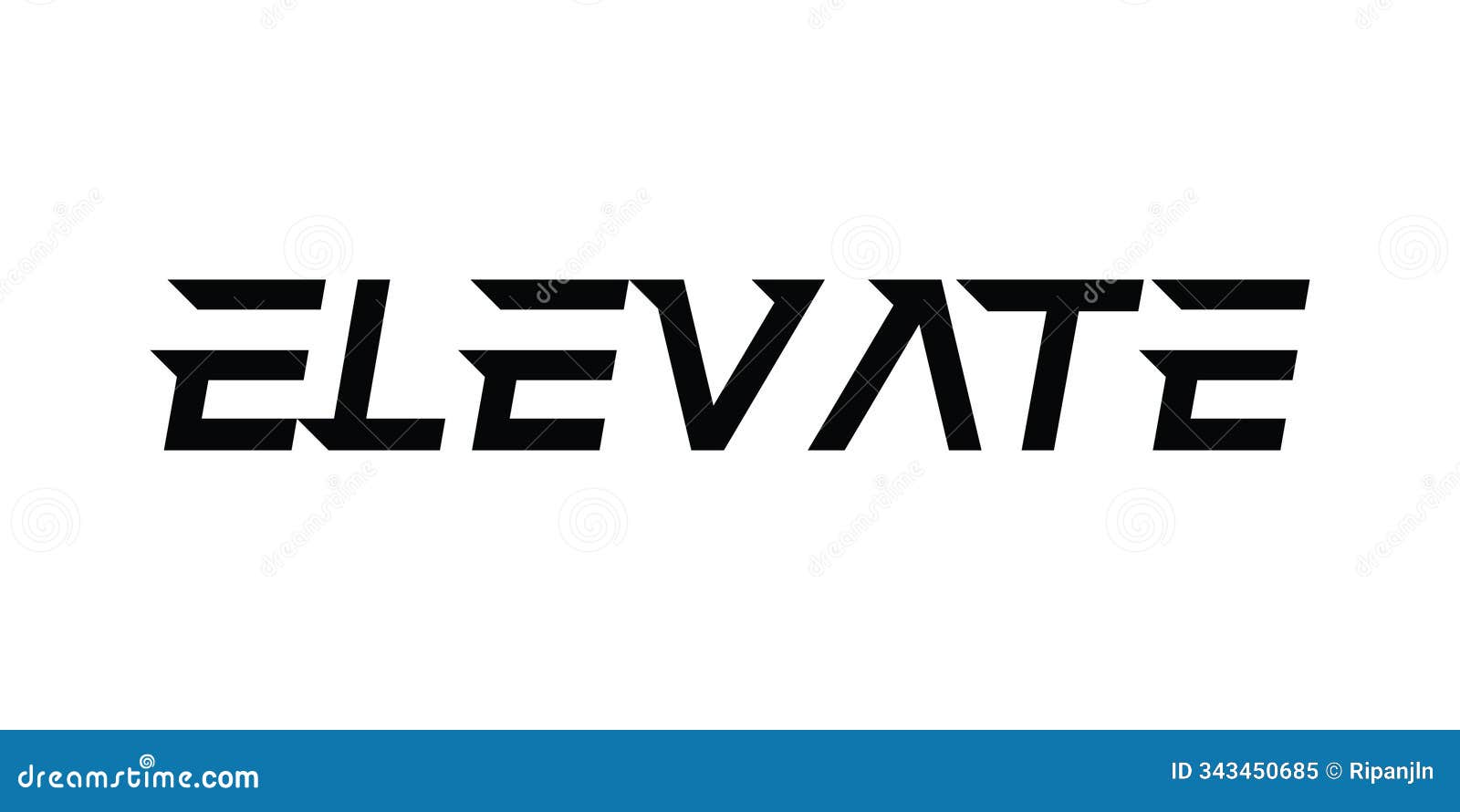 Typography Font Text Elevate Logo Design Vector Template. Stock ...