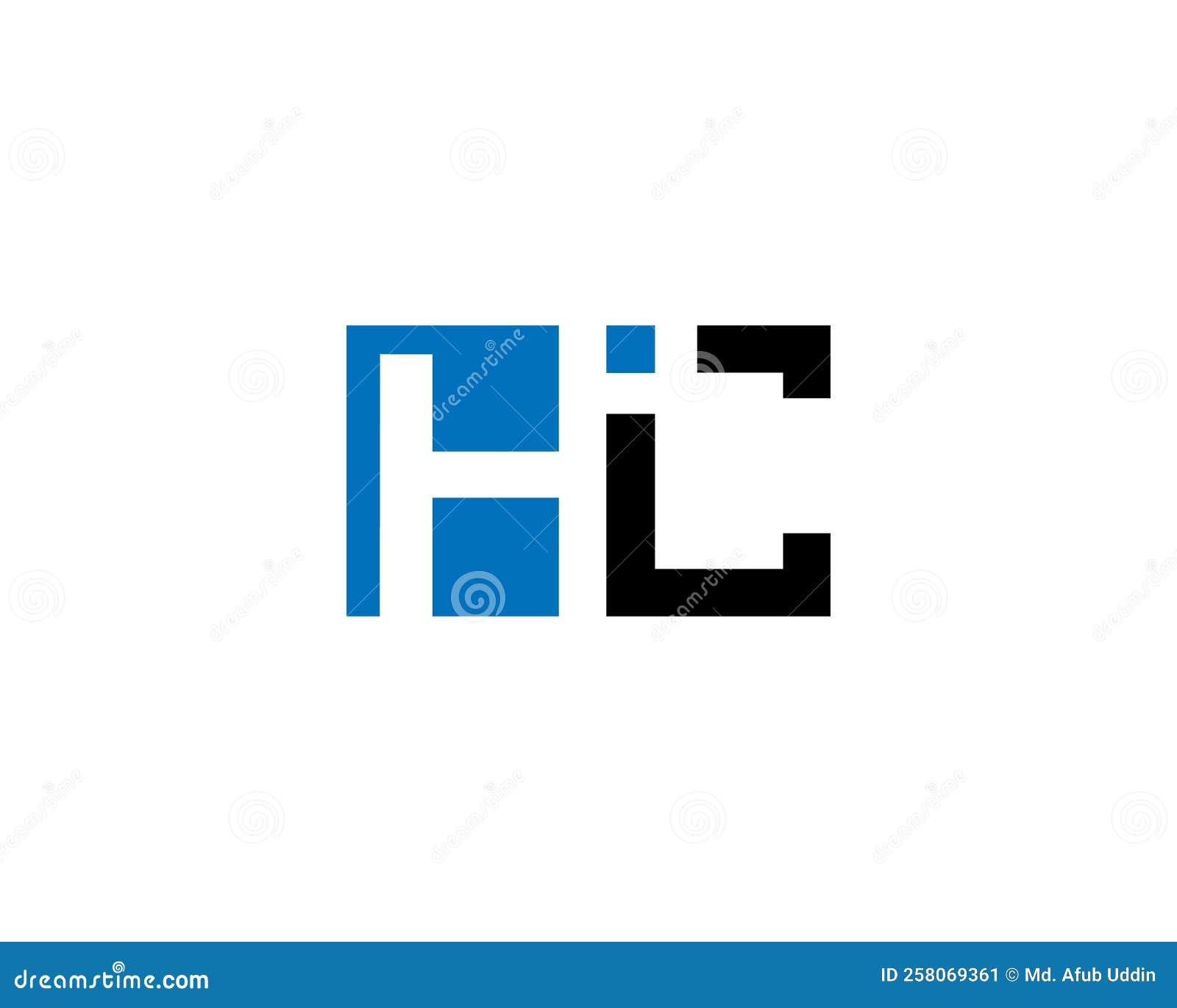 Typography HIC Creative Modern Vector Logo Design Stock Vector ...