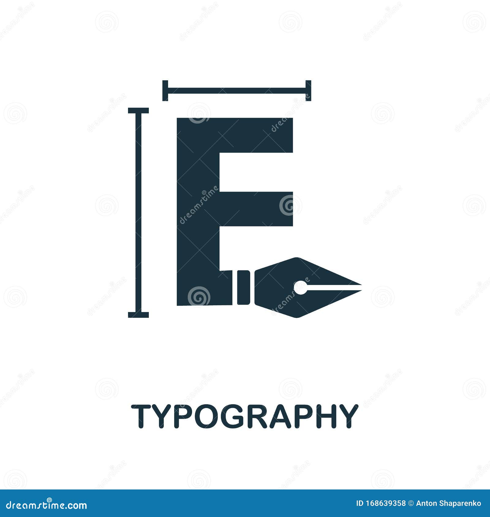 Typography Icon. Simple Element from Design Technology Collection Stock ...