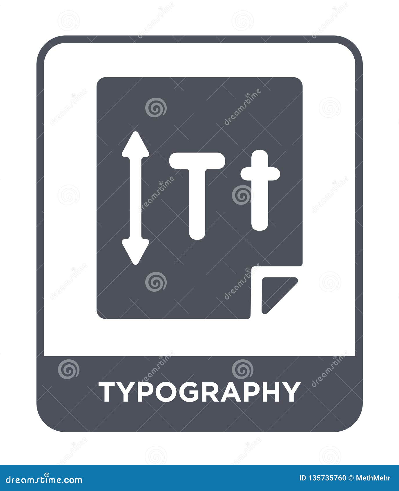 Typography Icon in Trendy Design Style. Typography Icon Isolated on ...