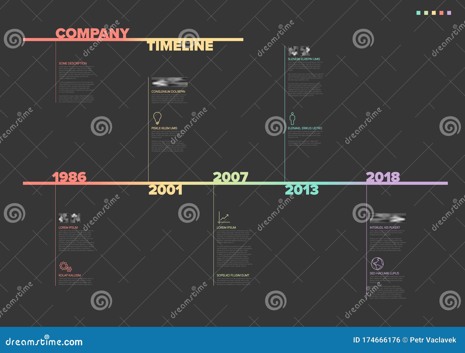 Typography Infographic Timeline Report Template Stock Vector ...