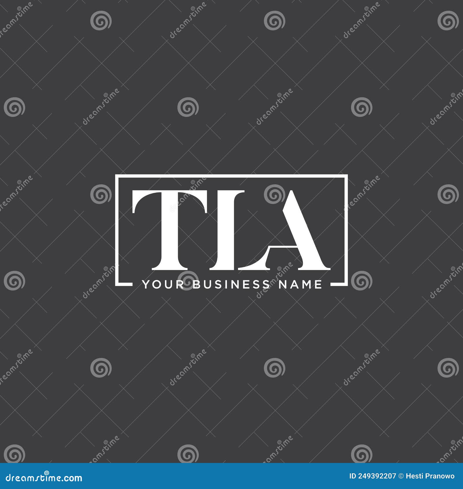 Typography Initial Letter TLA Monogram Logo Design Stock Vector ...