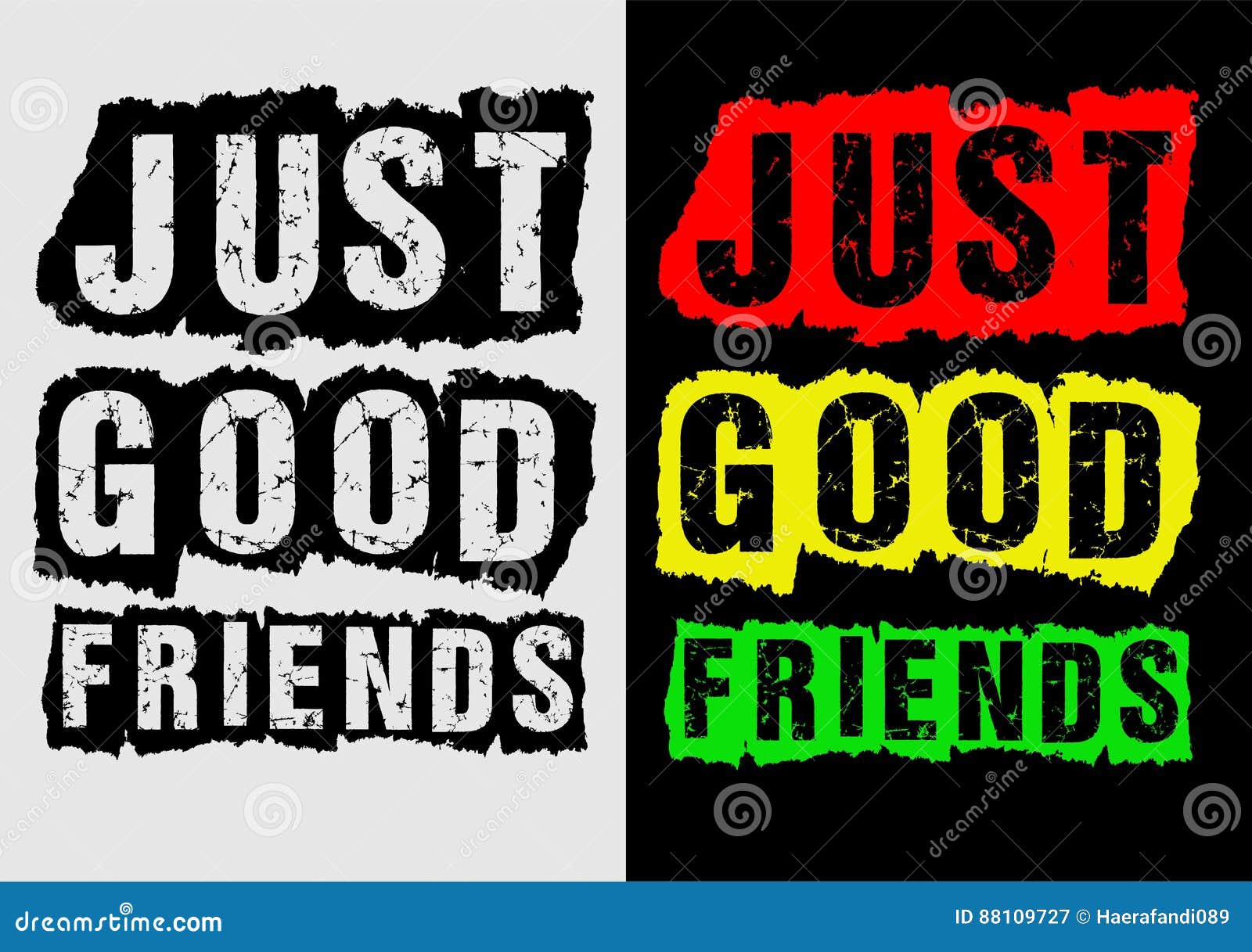 Typography Just Good Friends , Vector. Stock Vector - Illustration of ...