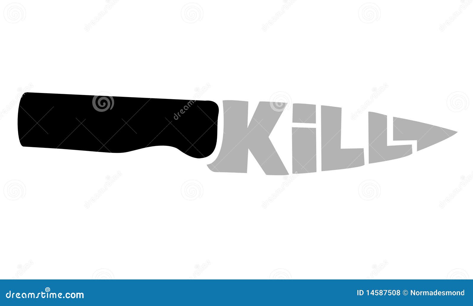 Typography: Kill stock illustration. Illustration of letters - 14587508
