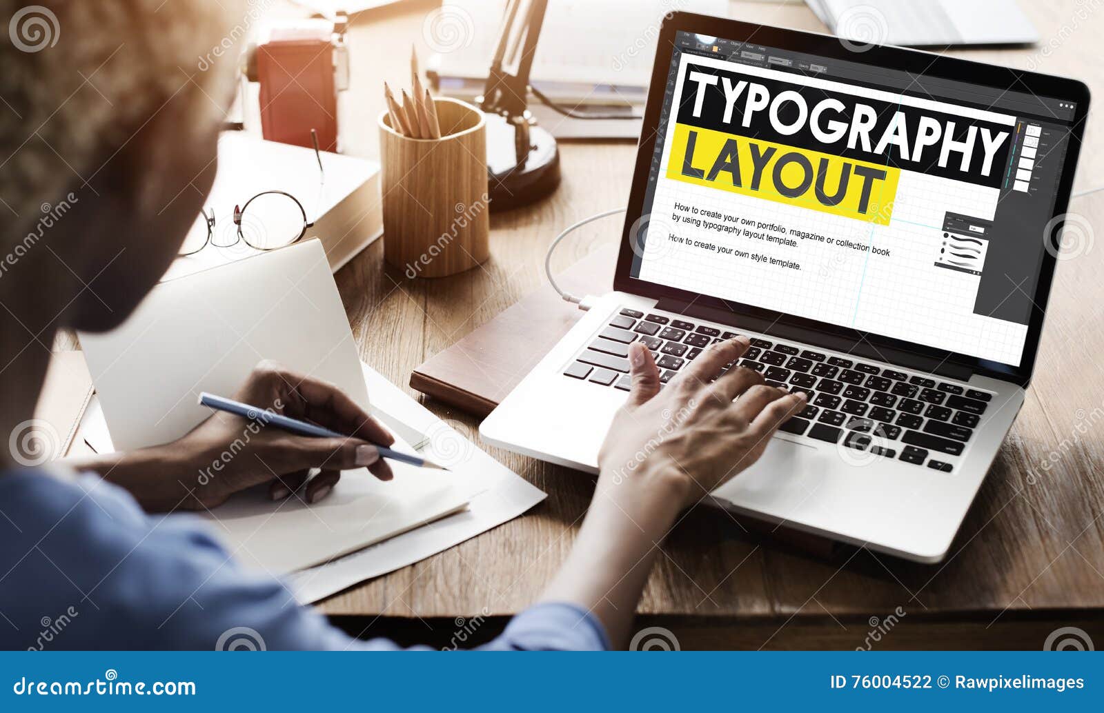 Typography Layout Responsive Design Creative Concept Stock Photo ...