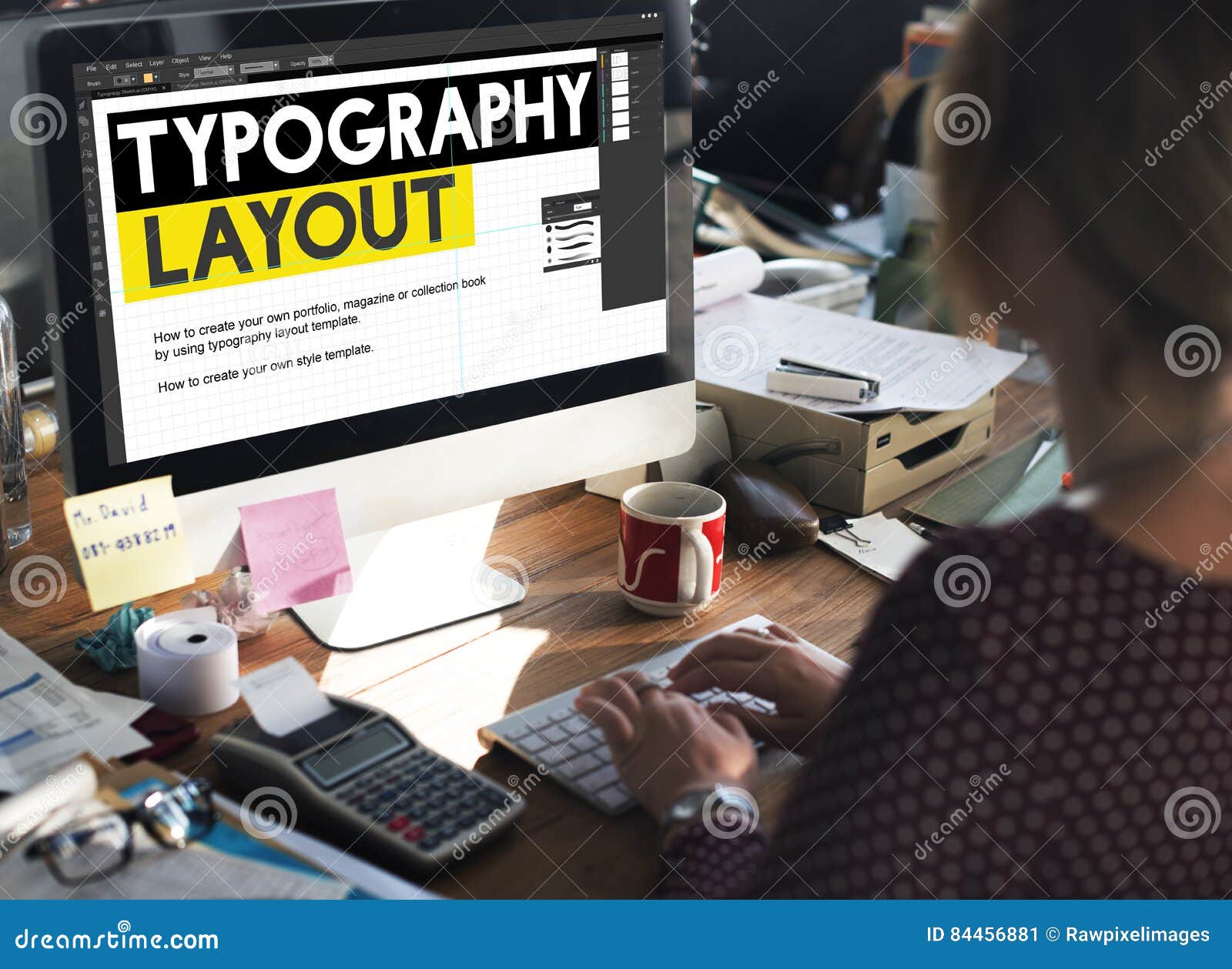 Typography Layout Responsive Design Creative Concept Stock Image ...