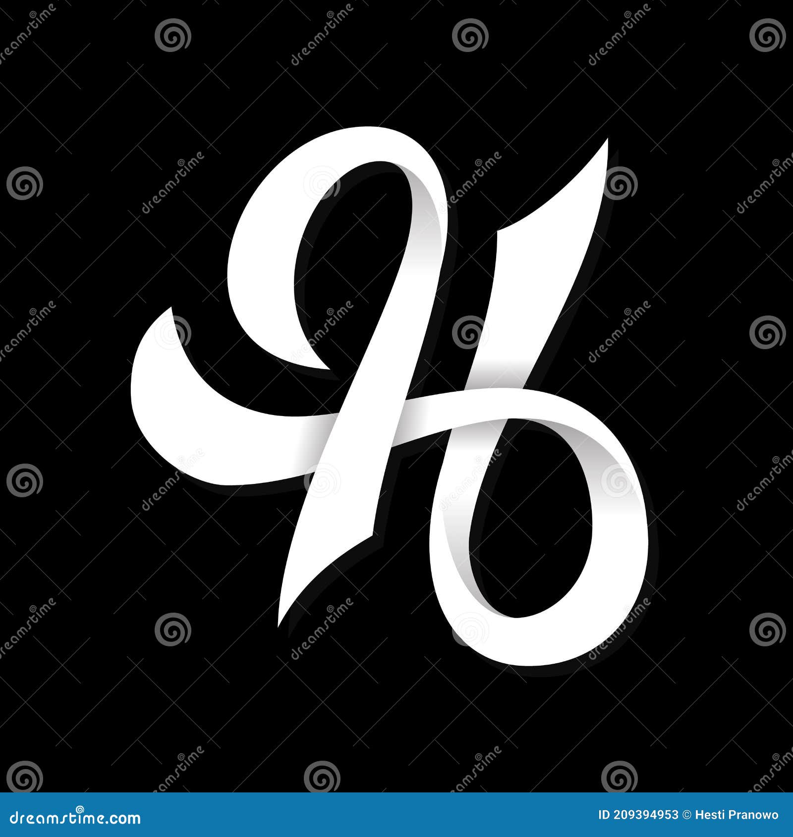 Typography Letter H Symbol Design Vector Stock Vector - Illustration of ...