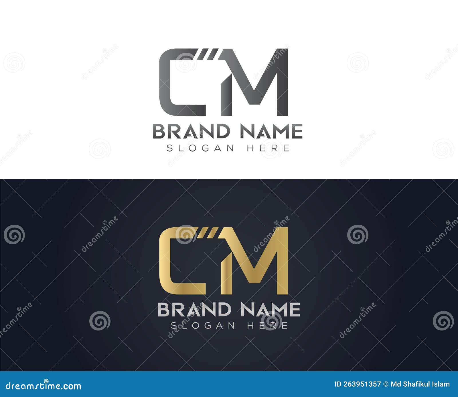 Letter C M Typography Vector Logo Design Stock Vector - Illustration of ...