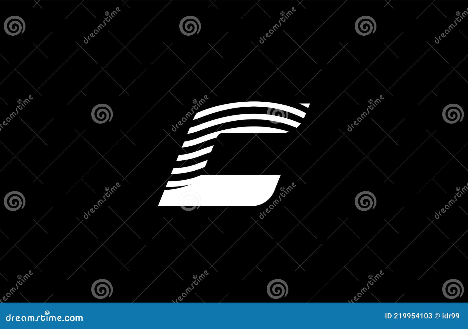 Typography Logogram Letter C Stripes Wavy Stock Vector - Illustration ...