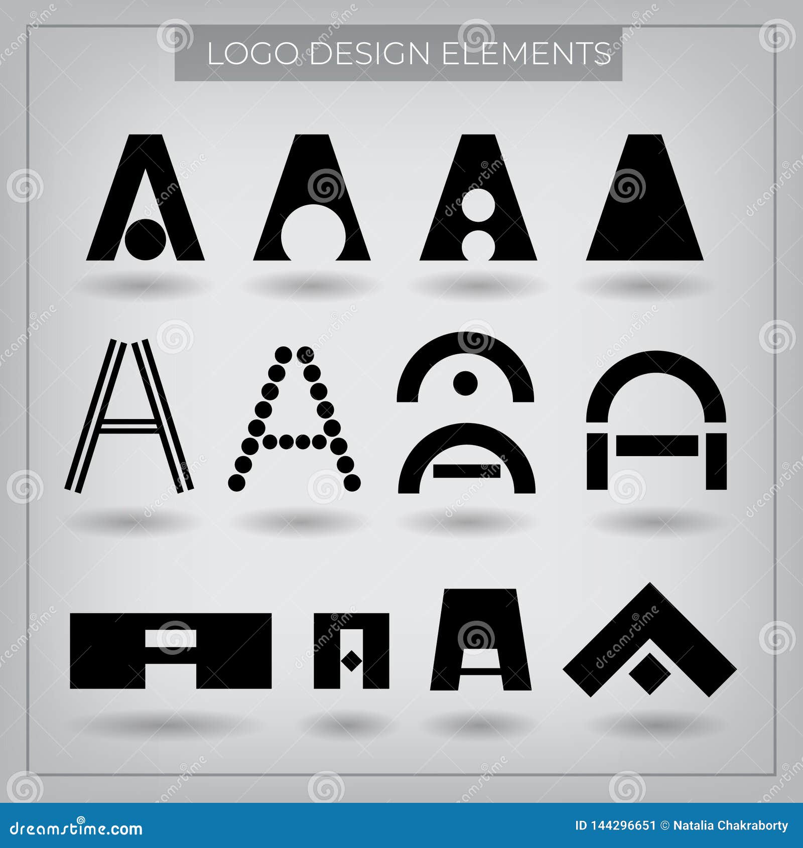 Typography monogram logo stock vector. Illustration of collection ...