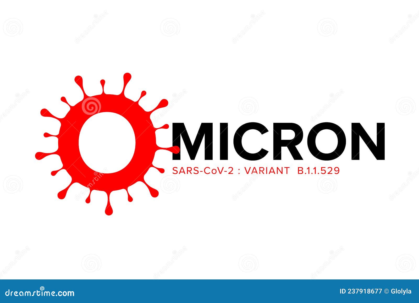 Typography of Omicron Variant of COVID. Stock Vector - Illustration of ...