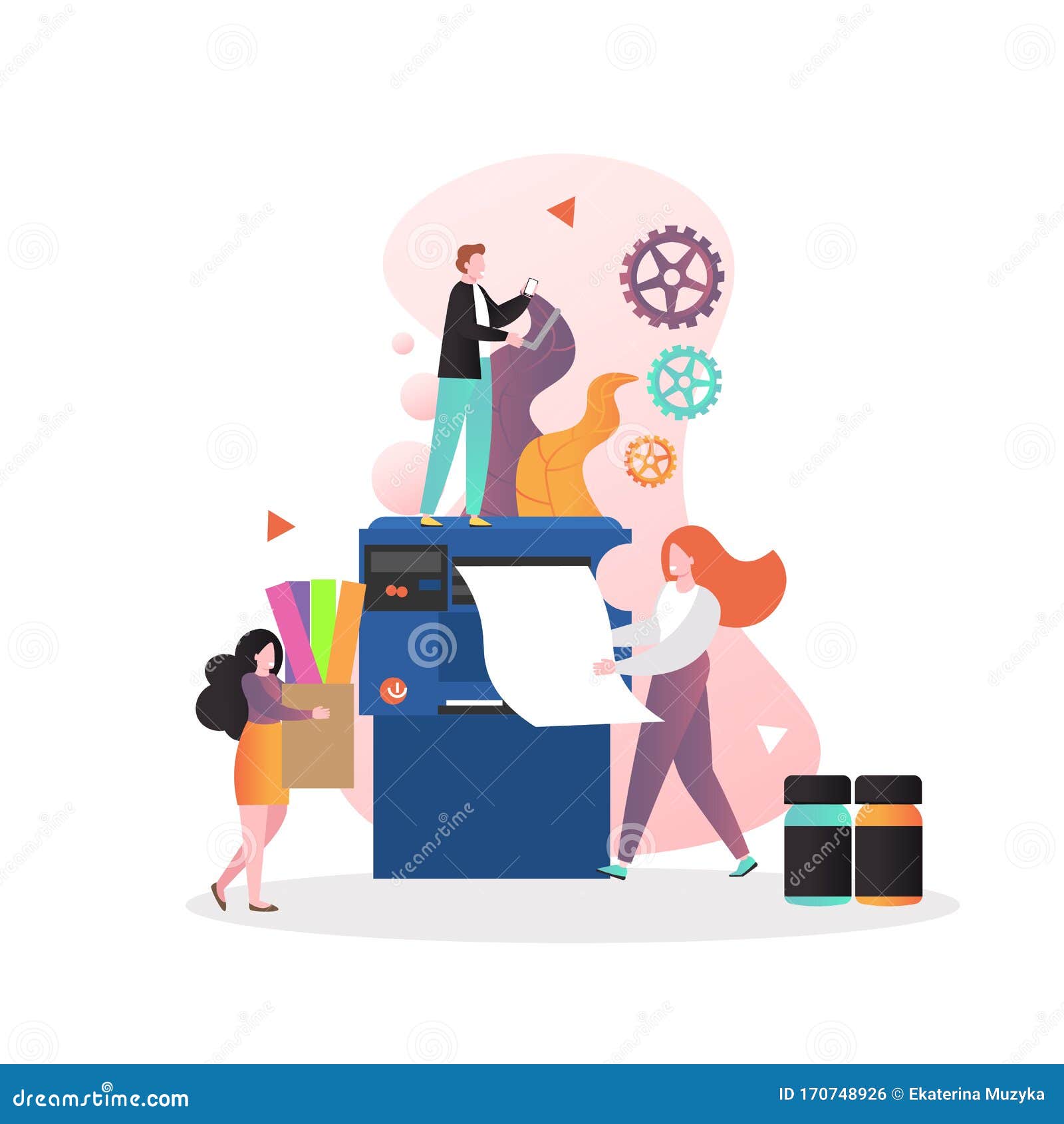 Typography Services Vector Concept for Web Banner, Website Page Stock ...