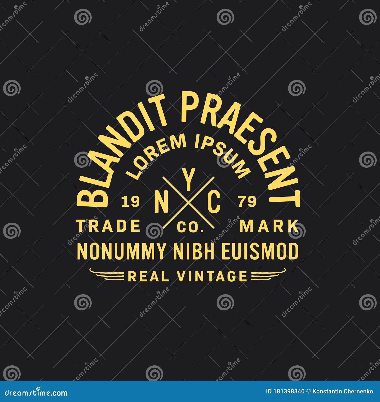 Typography Style Label Template. Vector Illustration Stock Vector ...