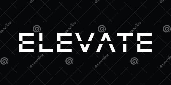 Typography Text Elevate, Logo Design Inspiration. Stock Illustration ...