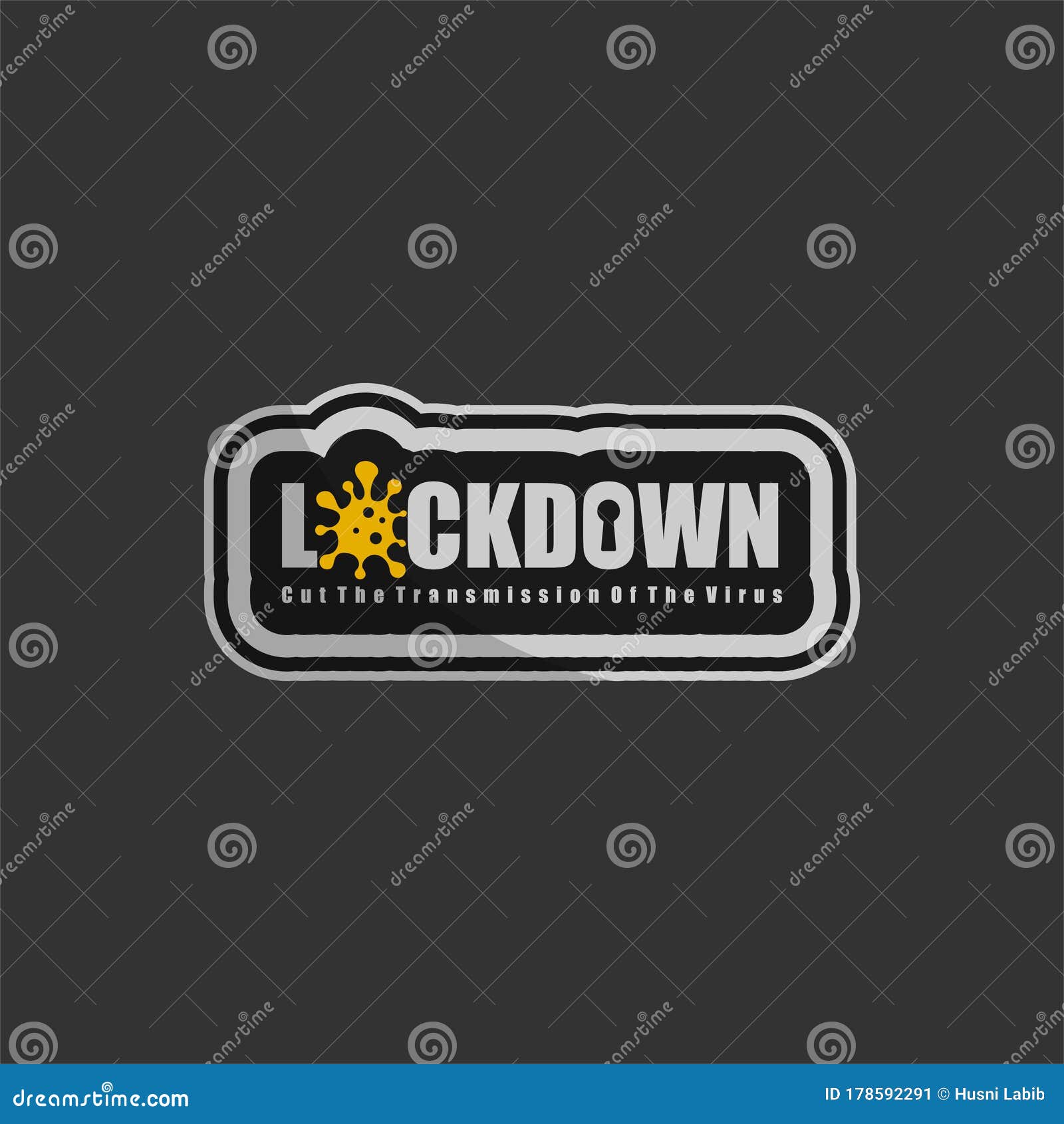 Typography Text for Lockdown from Covid-19 Stock Vector - Illustration ...