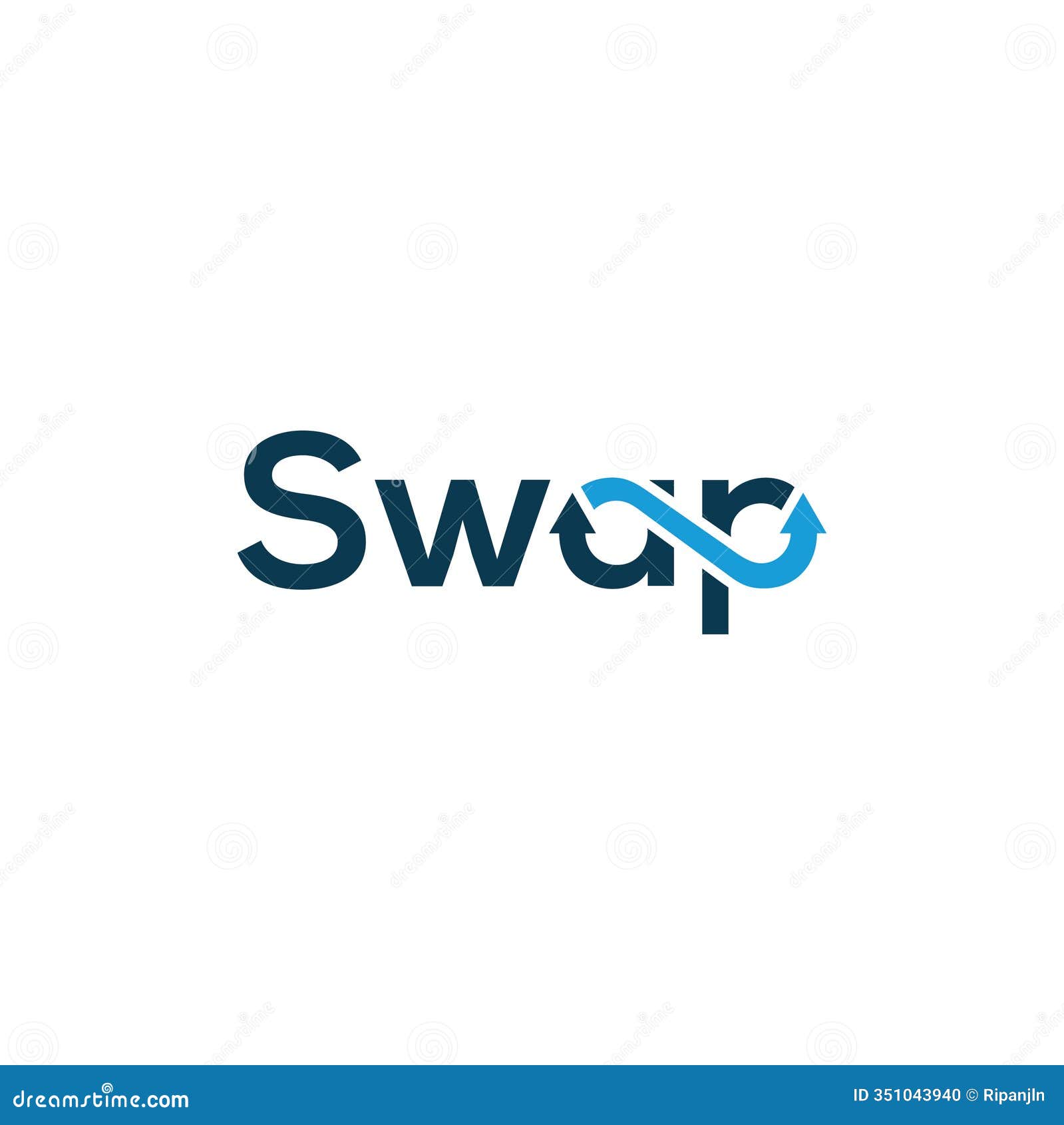 Typography Text Swap Logo Design, Arrow Concept Vector Stock ...