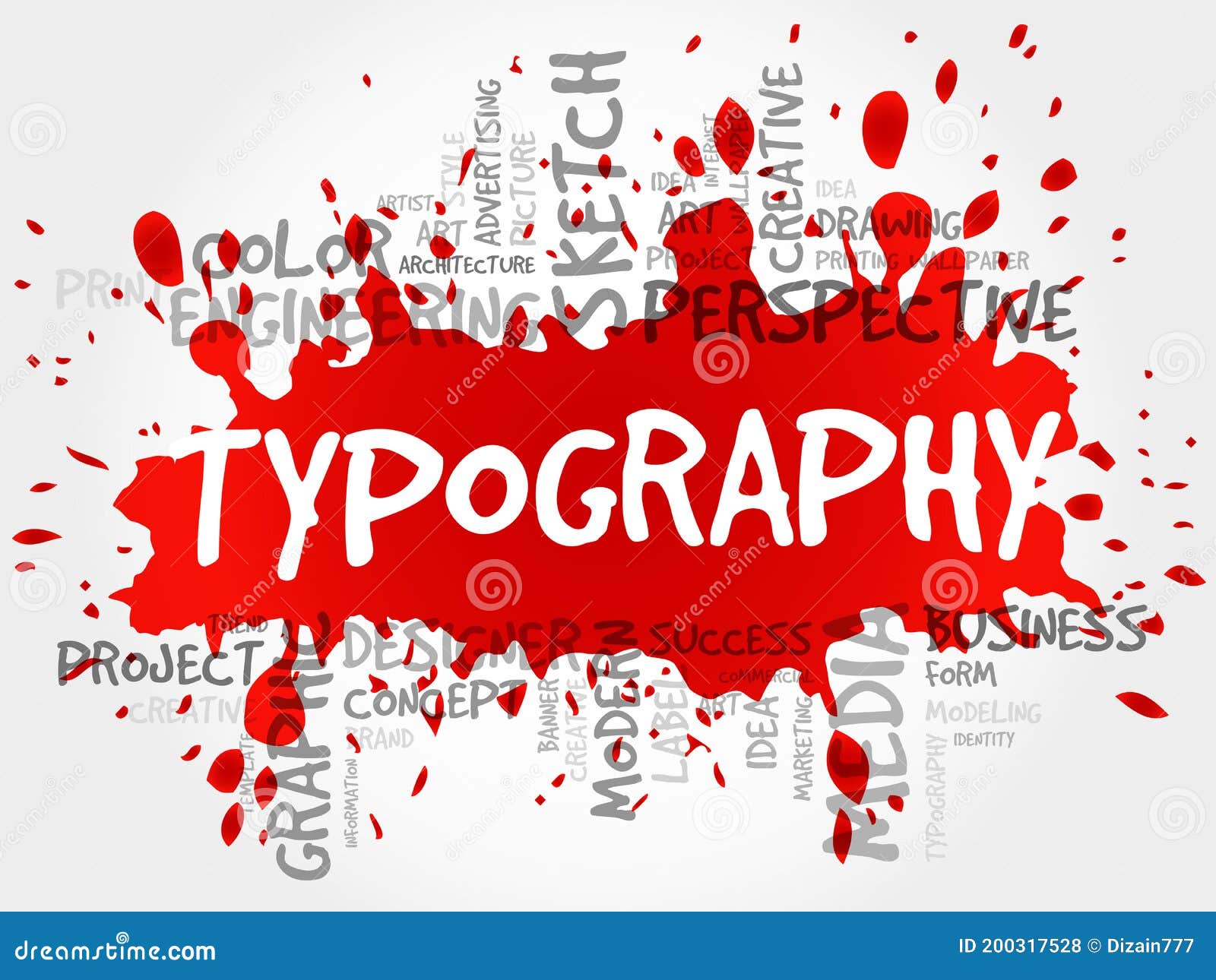 TYPOGRAPHY word cloud stock illustration. Illustration of layout ...