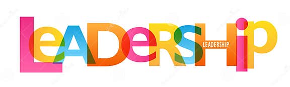 LEADERSHIP Colorful Typography Banner Stock Vector - Illustration of ...