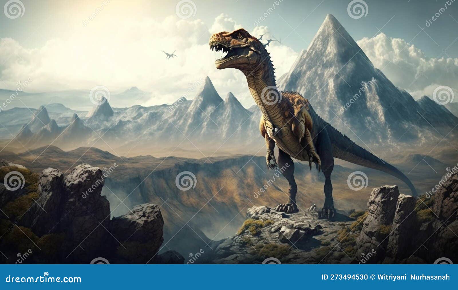 Tyrannosaurus Rex Scene. the Hunting Grounds of a Tyrannosaurus Rex ...