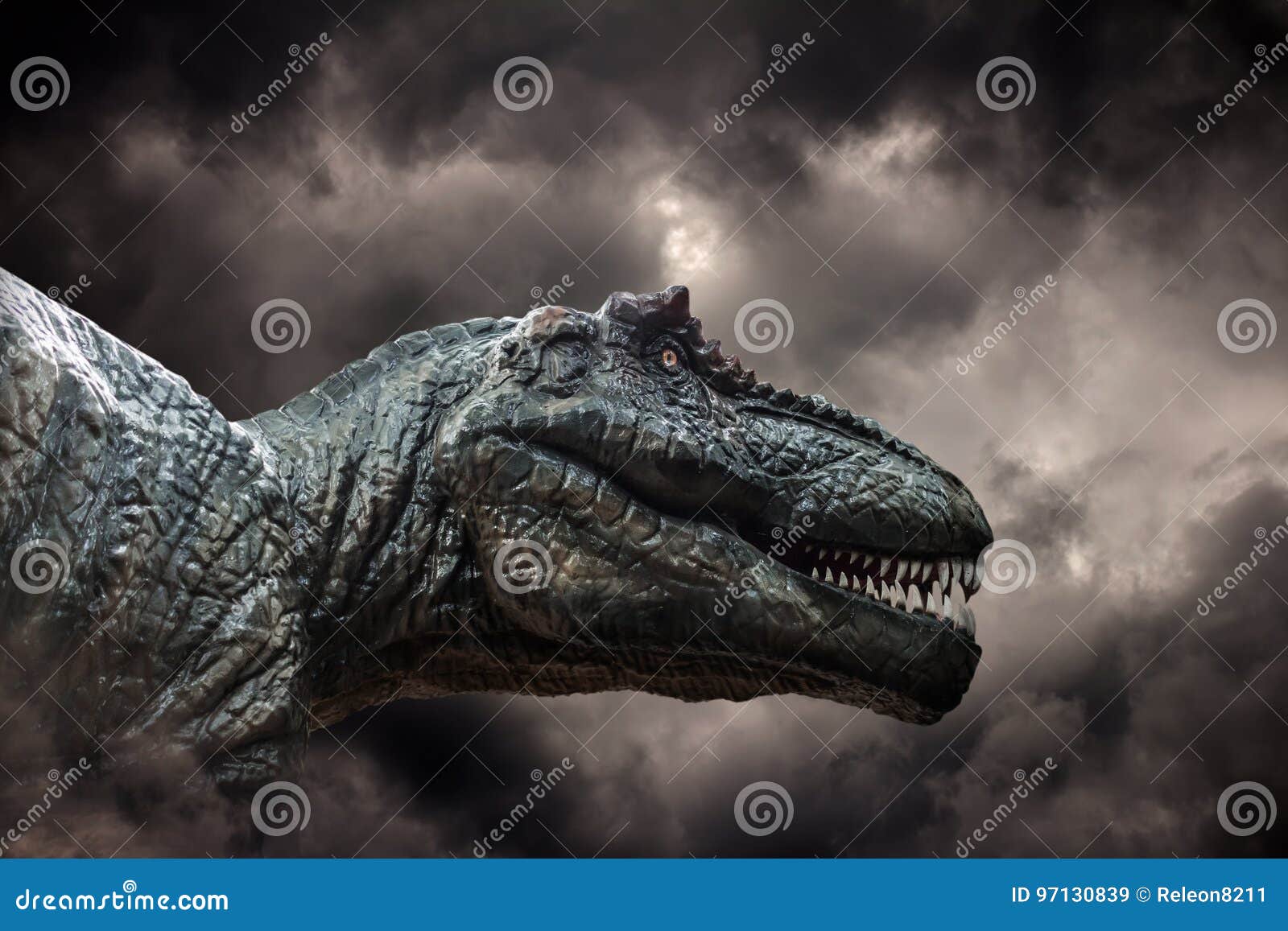 Tyrannosaurus Rex in the Storm Stock Image - Image of jurassic, ancient ...