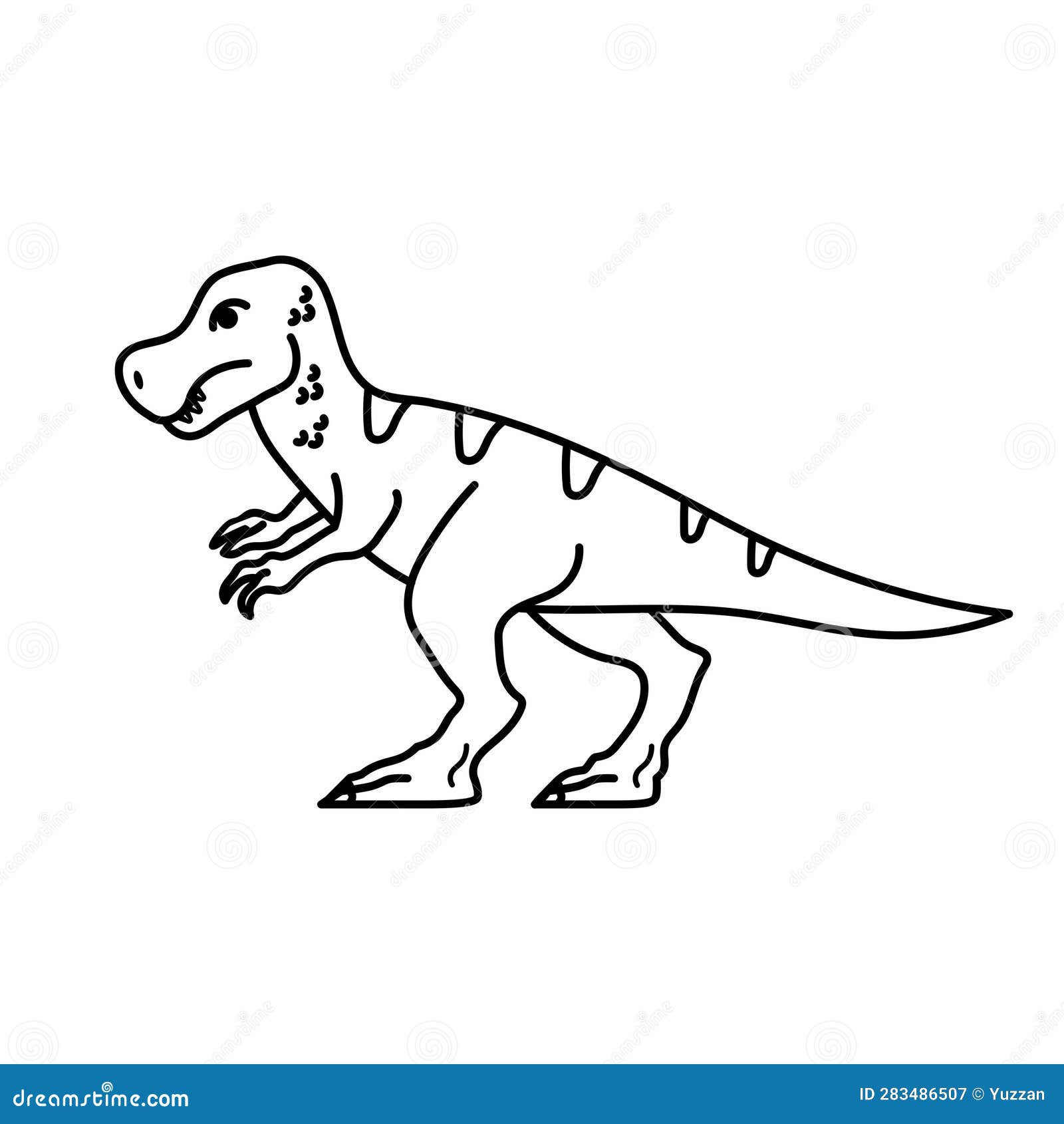 Tyrannosaurus Rex, T Rex Outline Vector Stock Vector - Illustration of ...