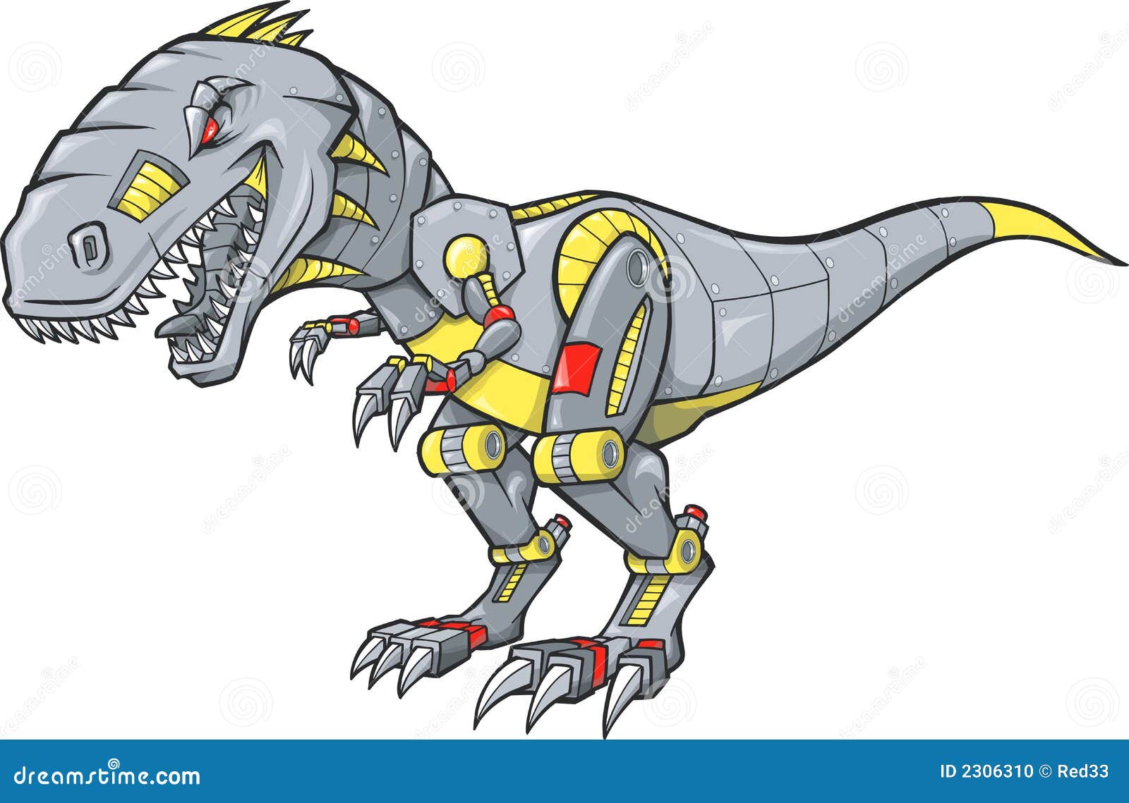 Tyrannosaurus robot Rex illustrazione vettoriale. Illustrazione di ...