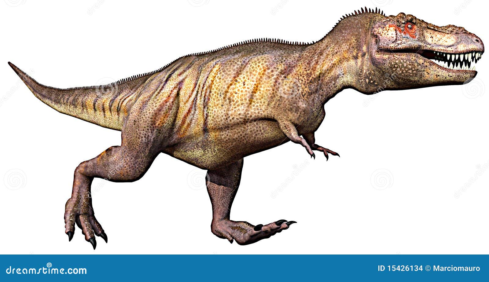 Tyrannosaurus running stock illustration. Illustration of gigantic ...