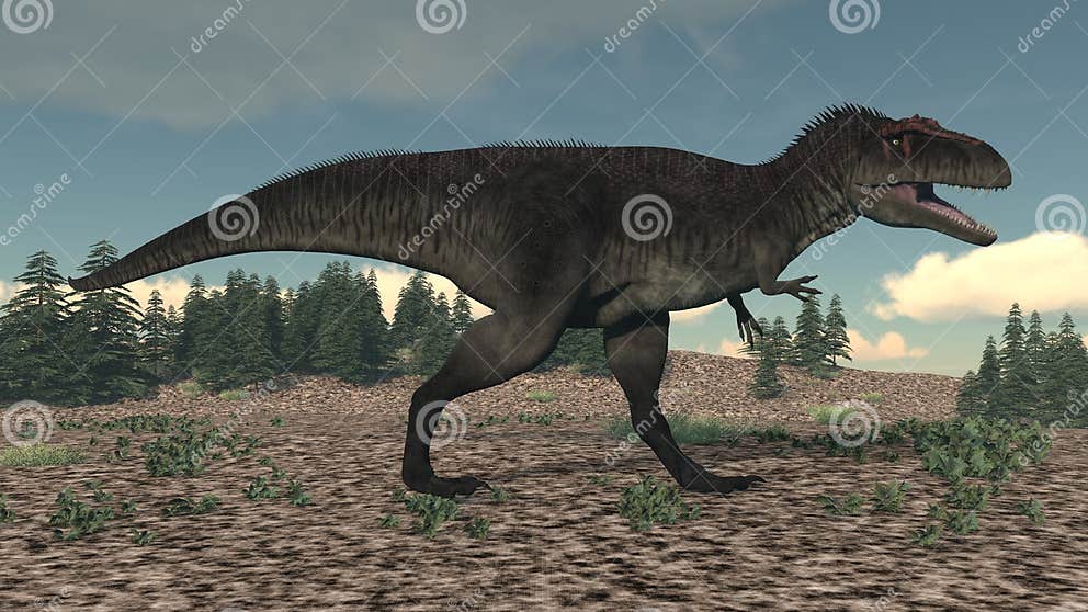 Tyrannotitan - 3D render stock illustration. Illustration of predator ...