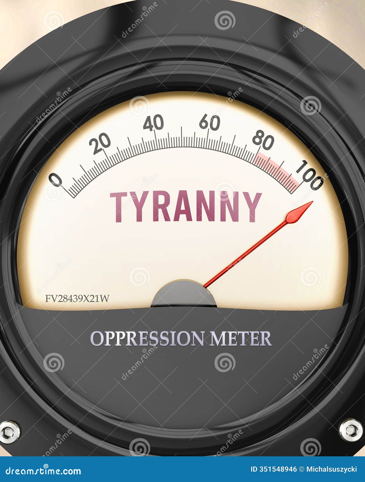 Tyranny and Oppression Meter that is Hitting a Full Scale, Showing a ...