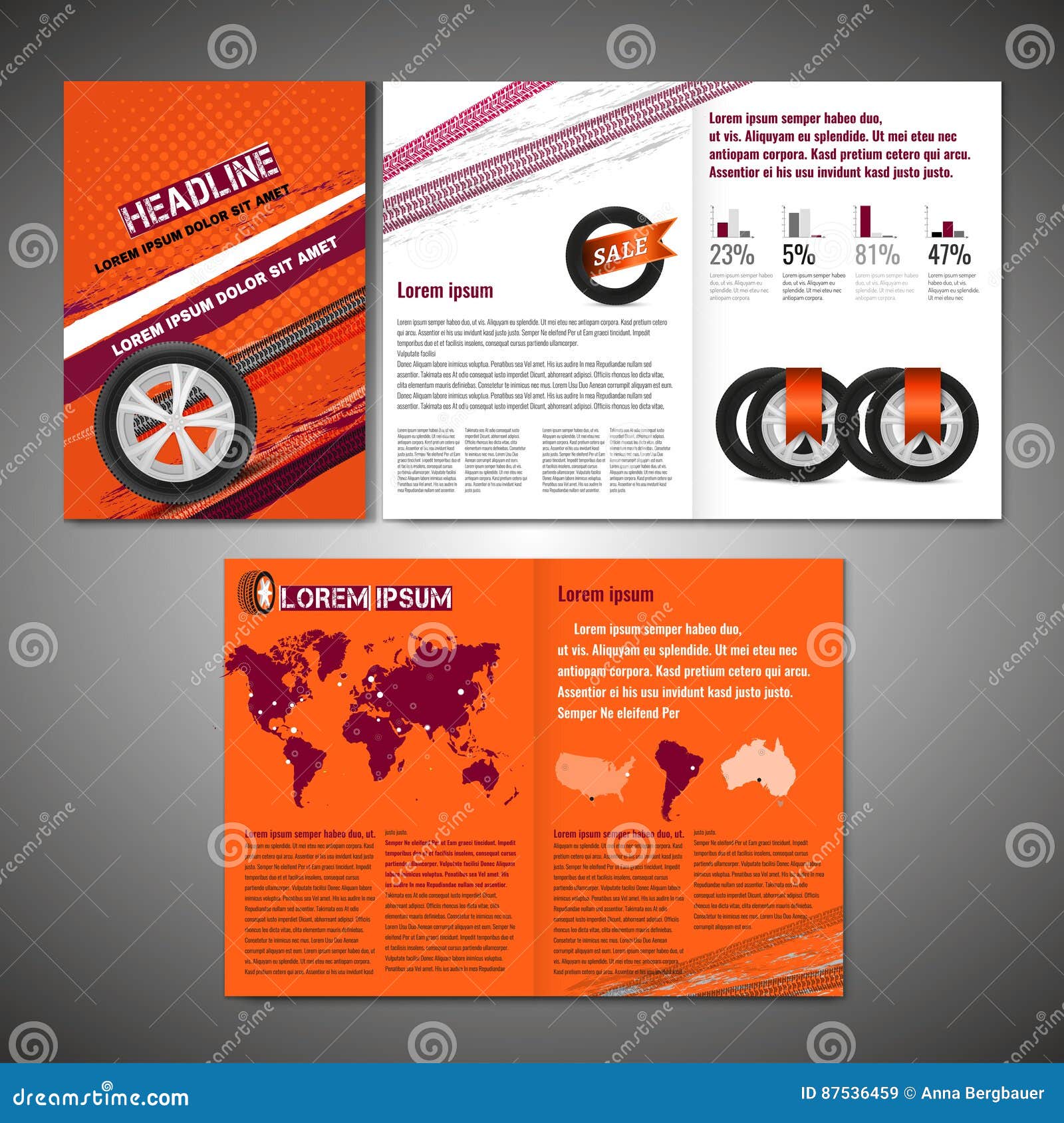 Tyre Brochure Design stock vector. Illustration of layout - 87536459