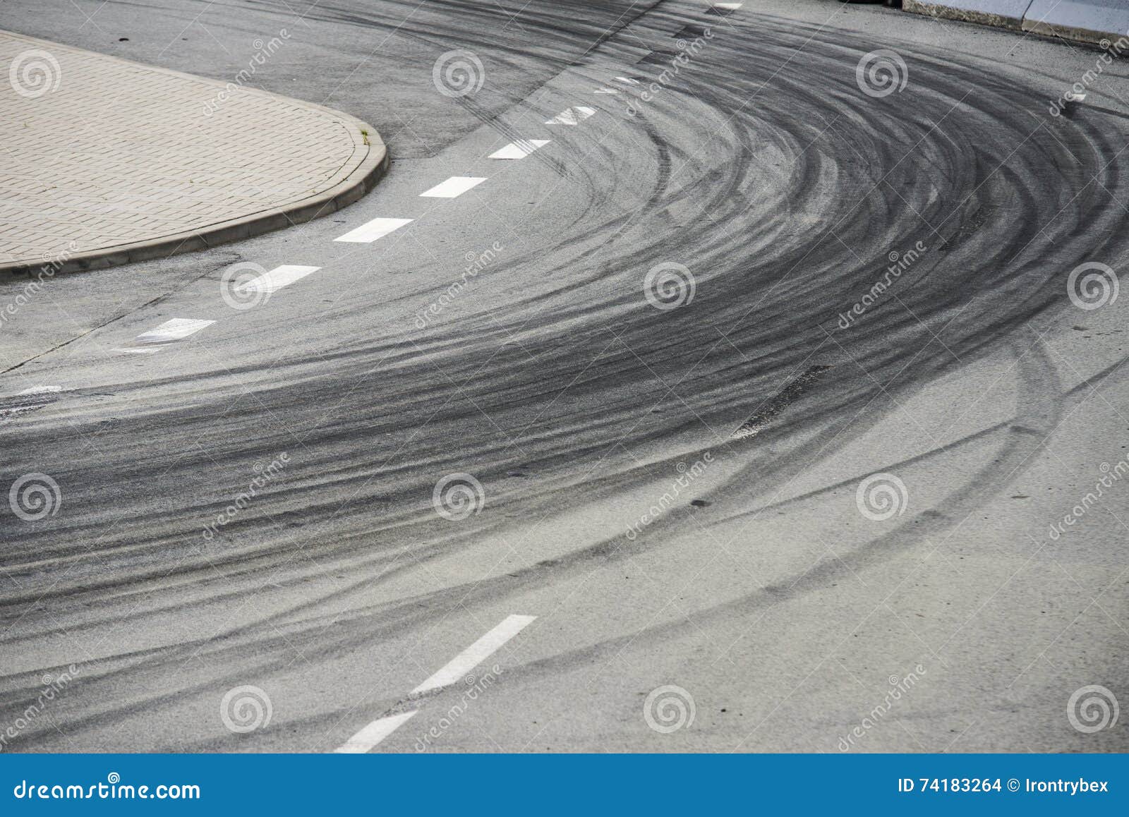 Burnout Marks On The Asphalt Road. Royalty-Free Stock Image ...