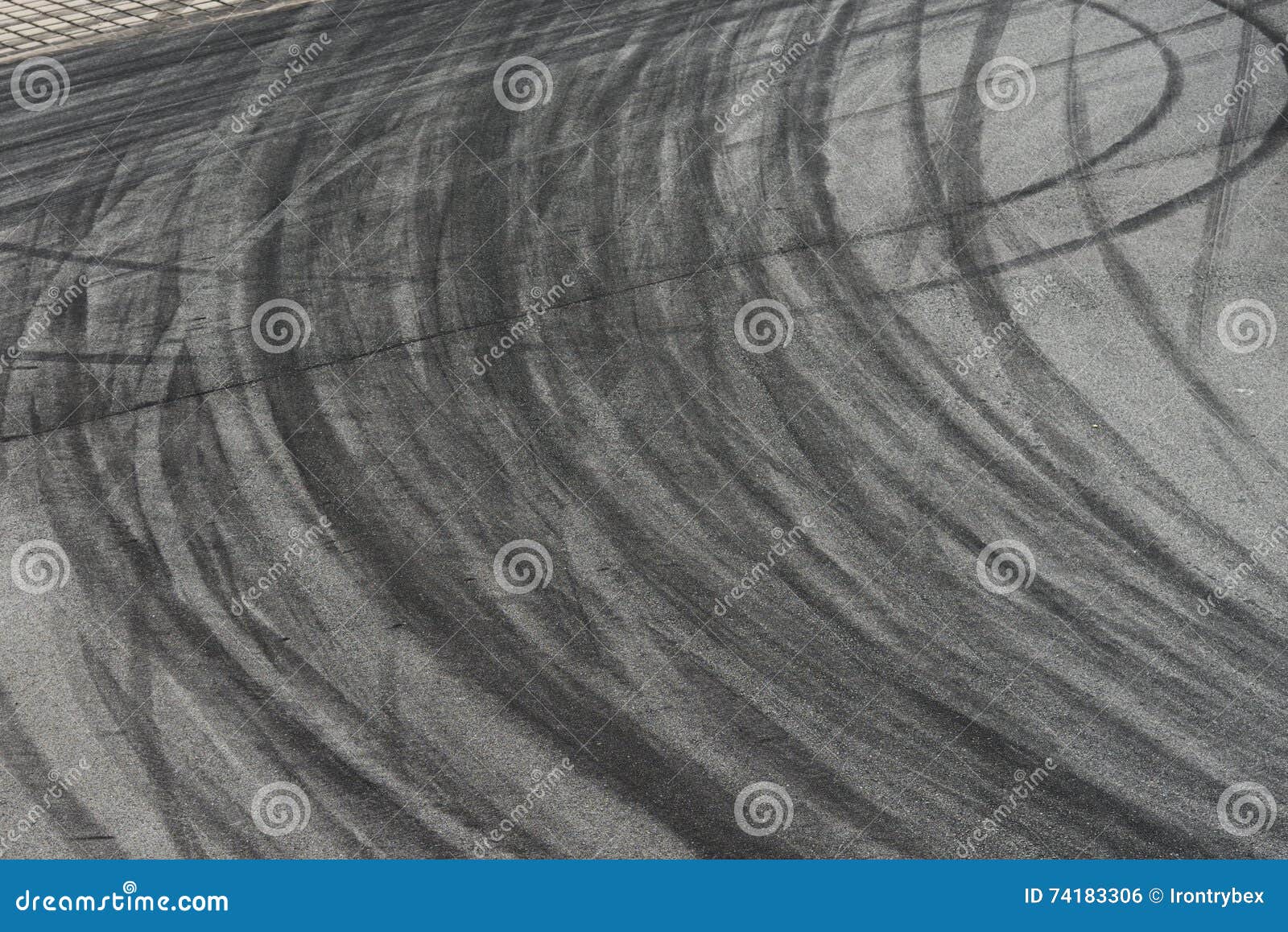 Tyre Burnout Marks on Asphalt Road Stock Photo - Image of performance ...