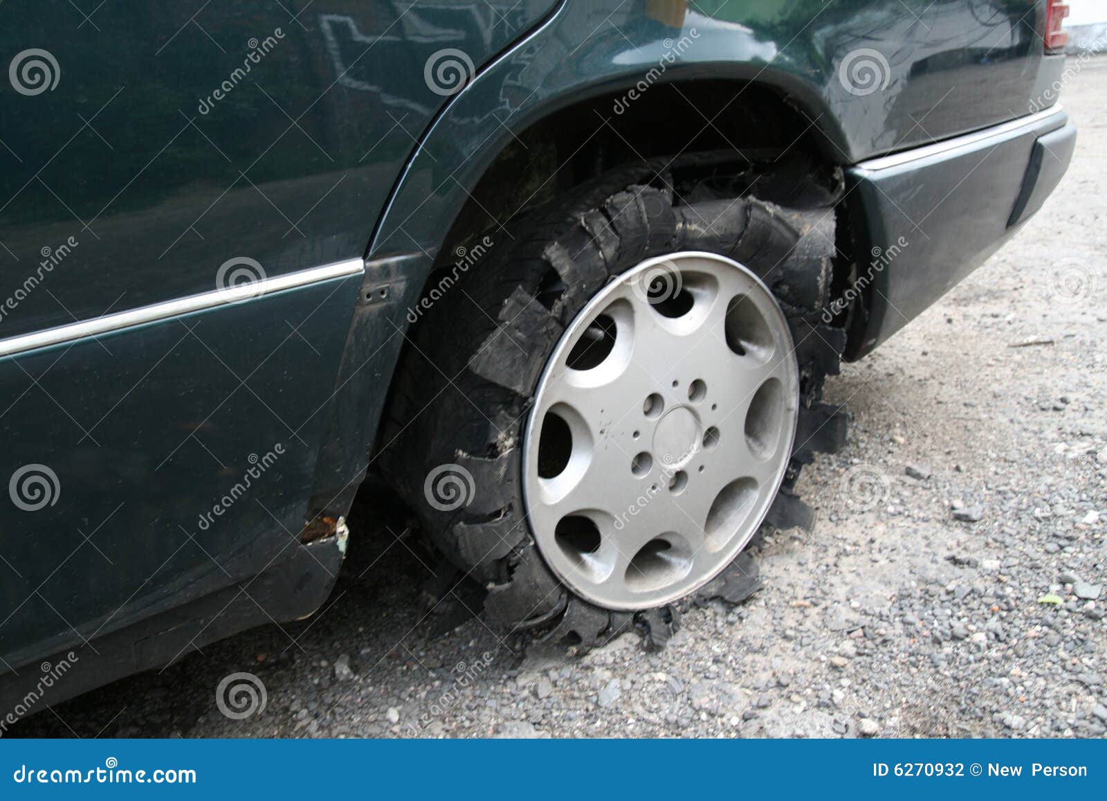 Tyre car stock photo. Image of destroy, crack, auto, crash - 6270932