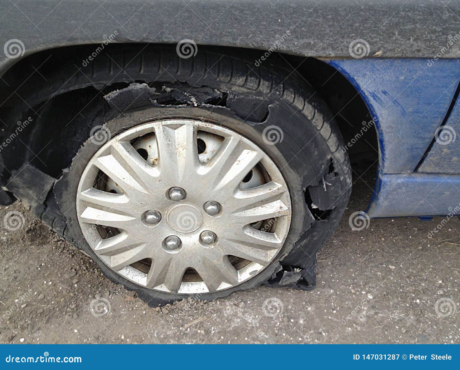 Tyre Damaged Tread on a Rubber Wheel Stock Image - Image of tube, tred ...