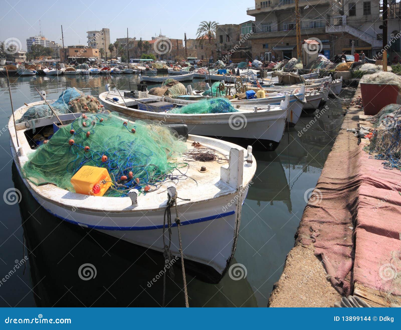 Tyre Harbor, Lebanon stock photo. Image of vessel, fishing - 13899144