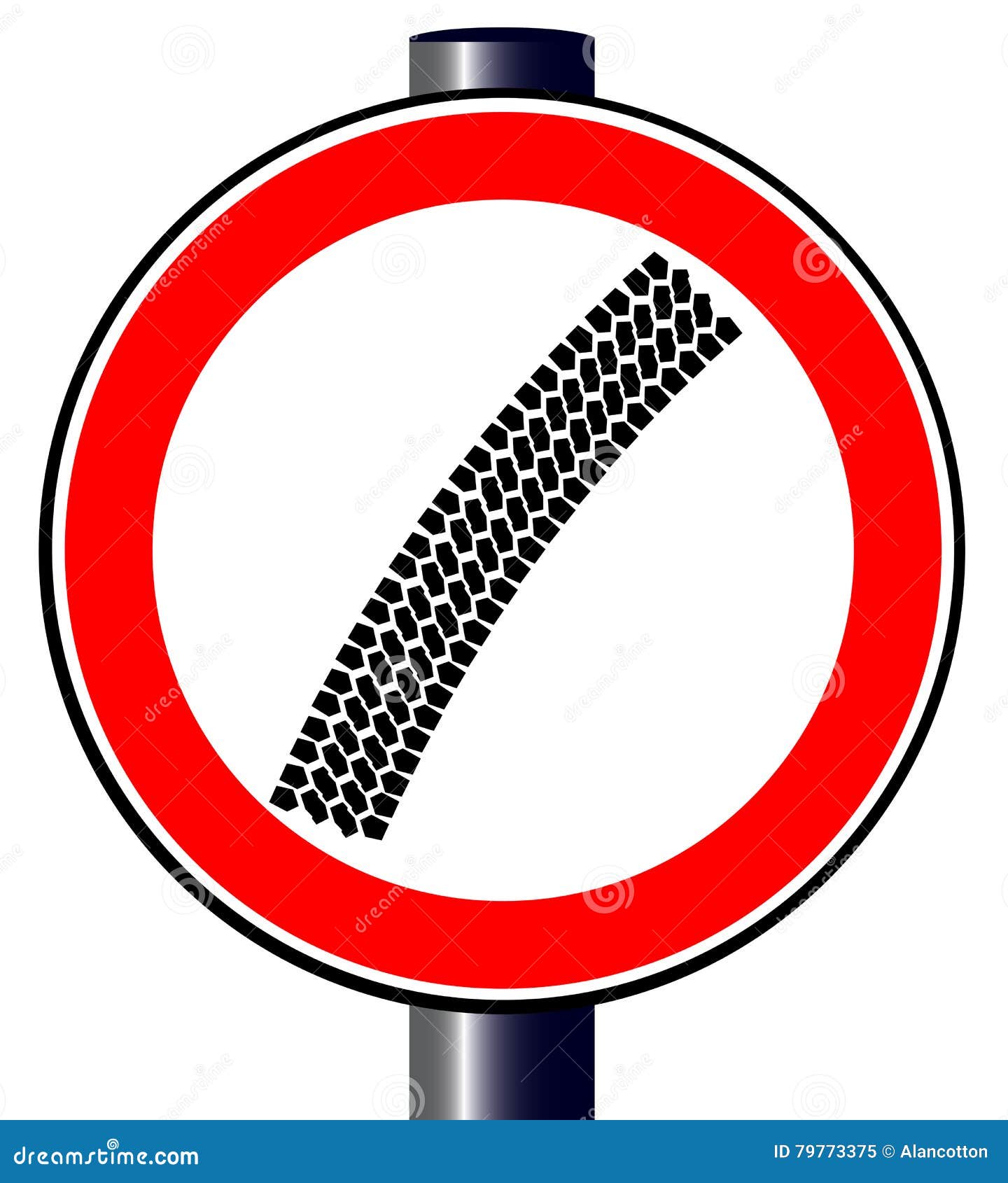 Tyre Mark Traffic Sign stock vector. Illustration of icon - 79773375