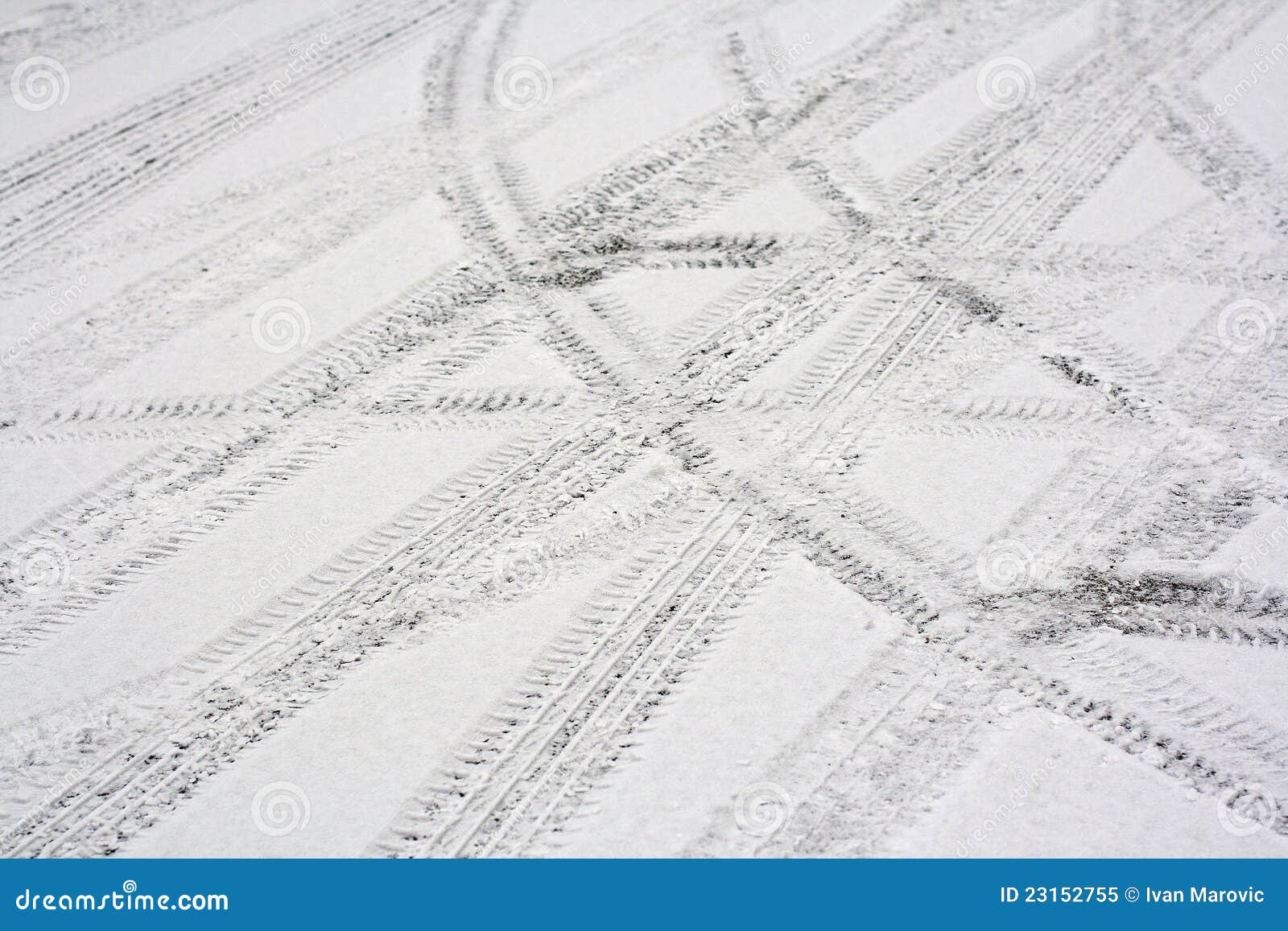 Tyre marks stock image. Image of abstract, winter, mark - 23152755