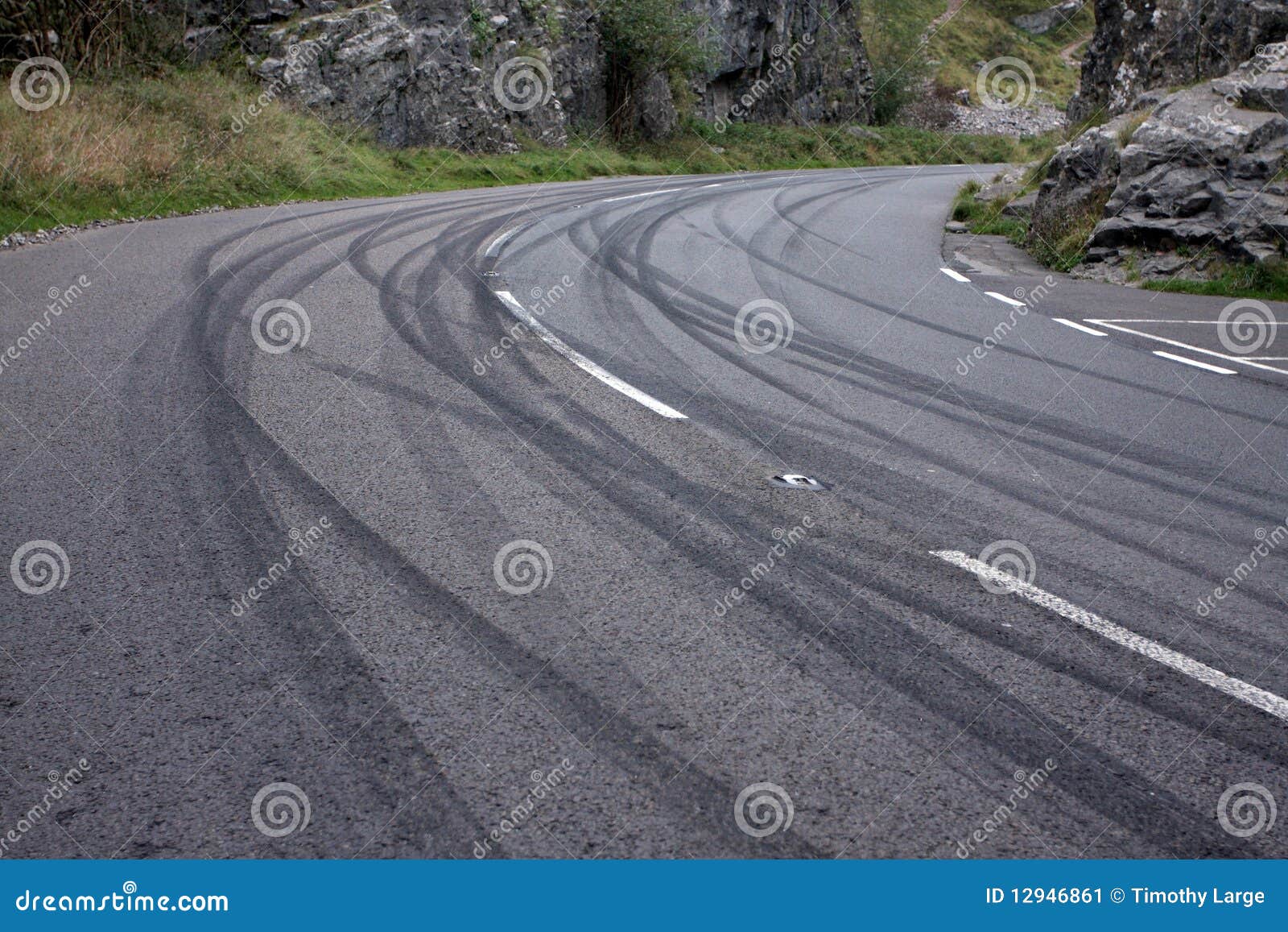Tyre Marks Left by Road Racers Stock Image - Image of tyre, lines: 12946861