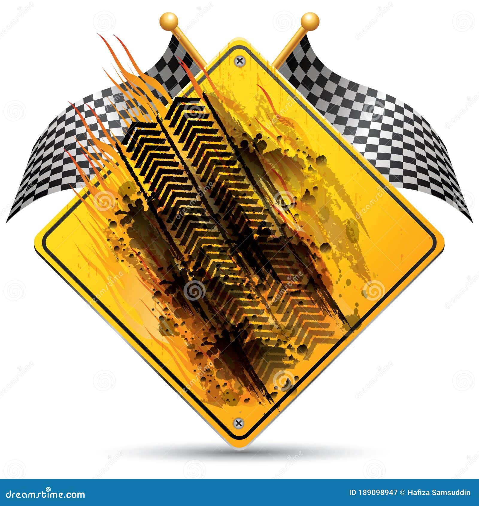 Tyre Marks. Vector Illustration Decorative Design Stock Vector ...