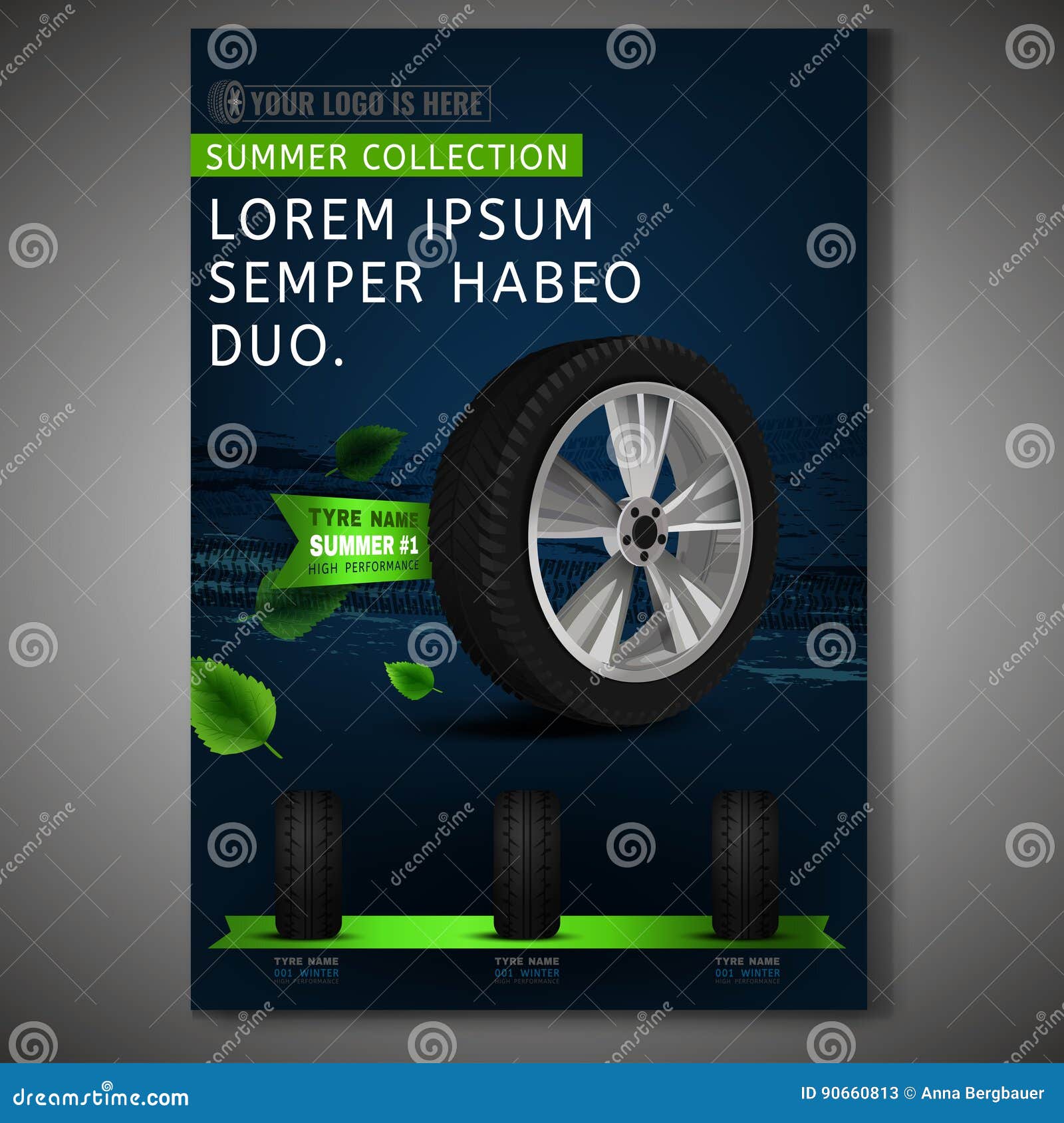 Tyre Poster Image stock vector. Illustration of banner - 90660813