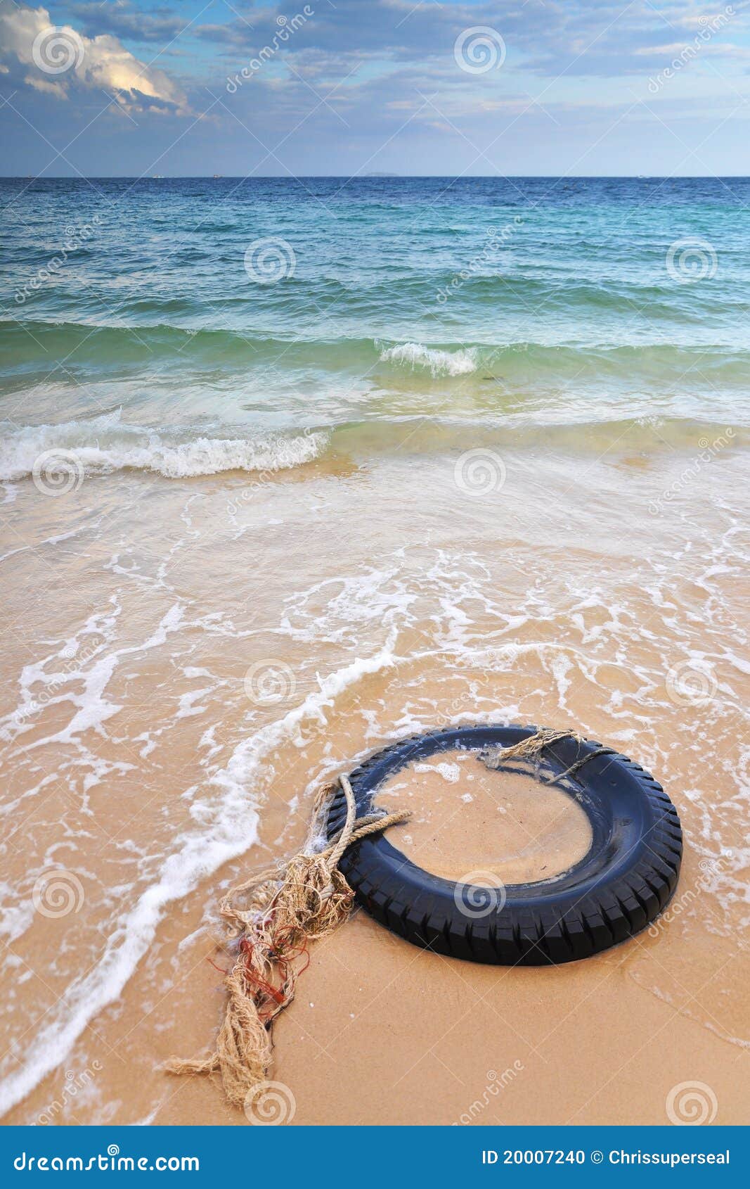 Tyre Swing on the Beach, Samed Thailand Stock Photo - Image of ocean ...