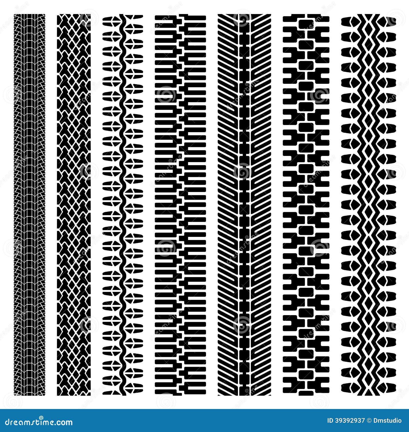 Vector tyre track prints stock vector. Illustration of abstract - 39392937