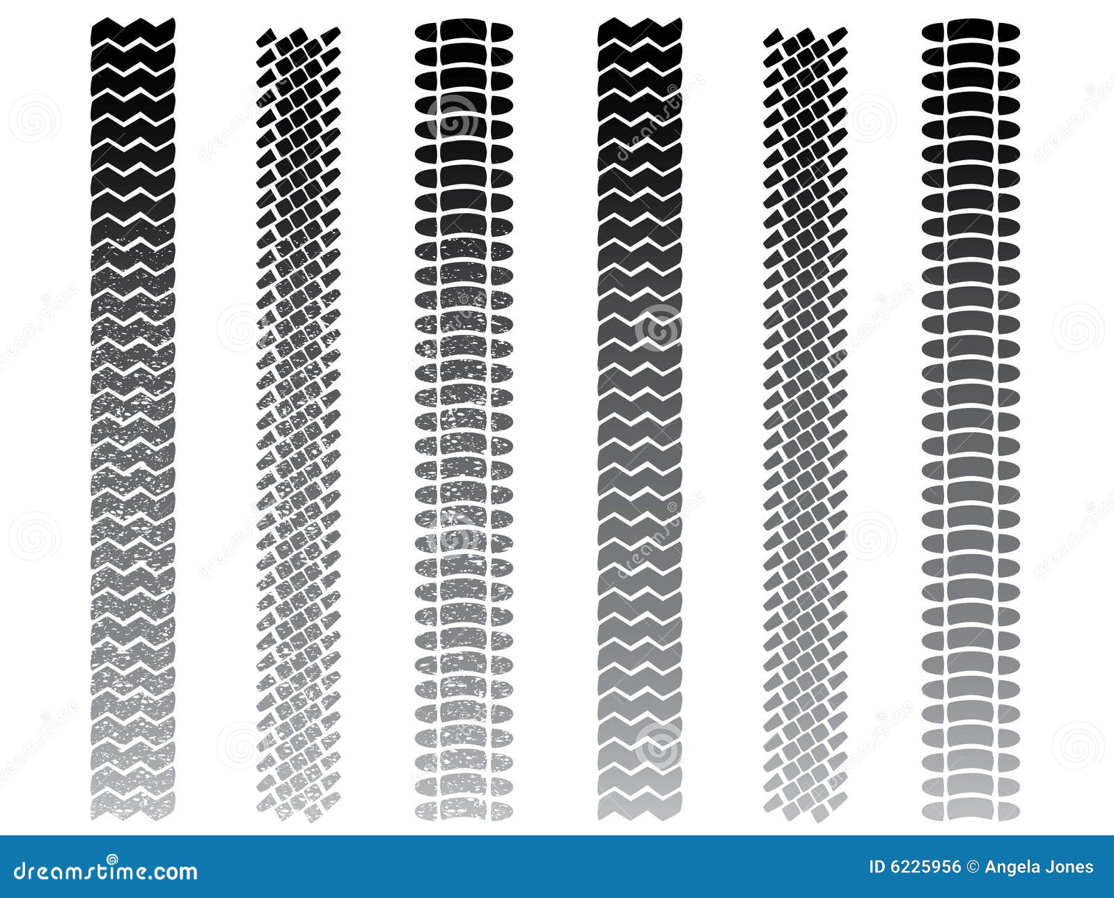 Car Tyre Tracks In Snow Mud Vector Illustration | CartoonDealer.com ...