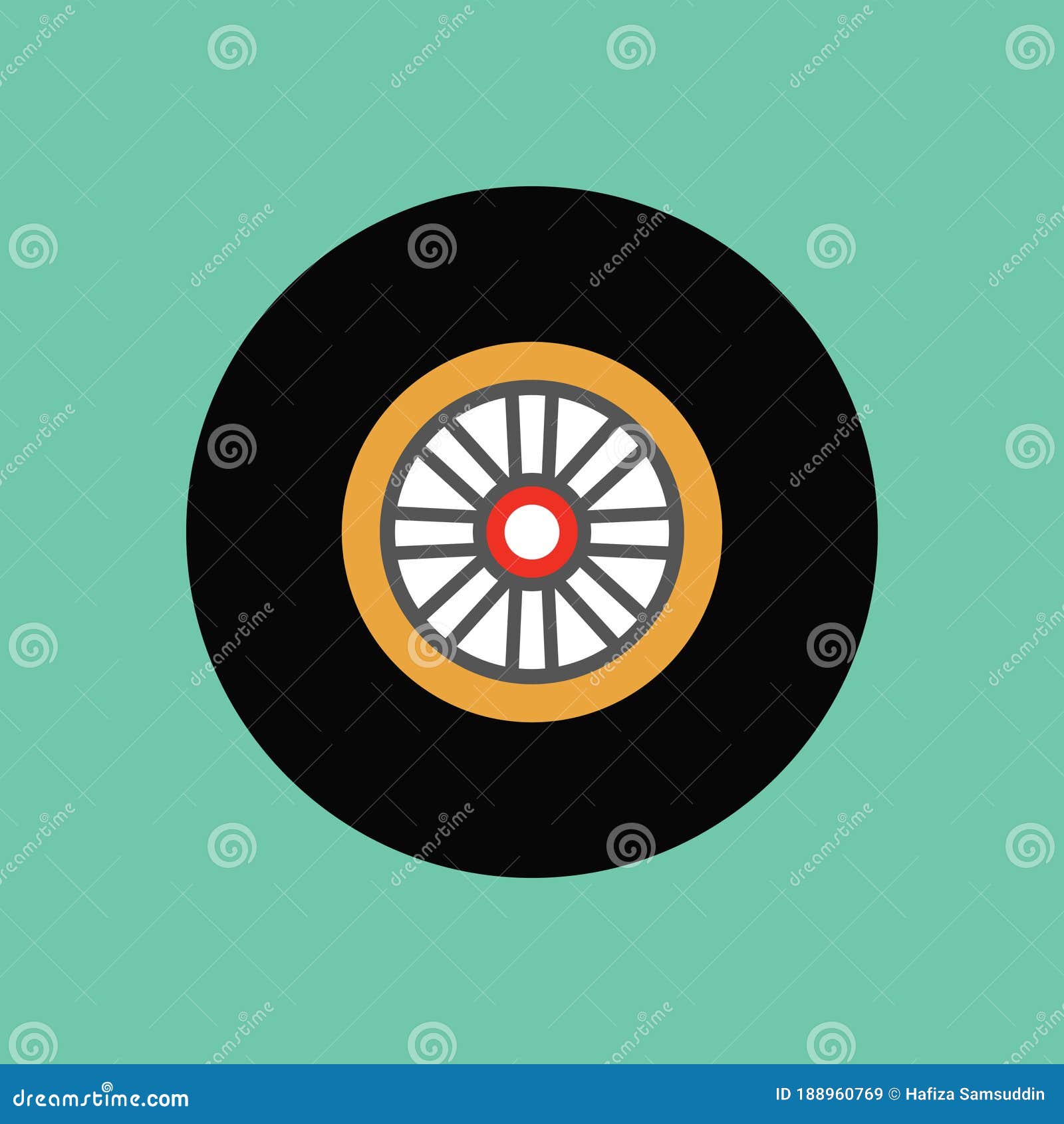 Tyre. Vector Illustration Decorative Design Stock Vector - Illustration ...